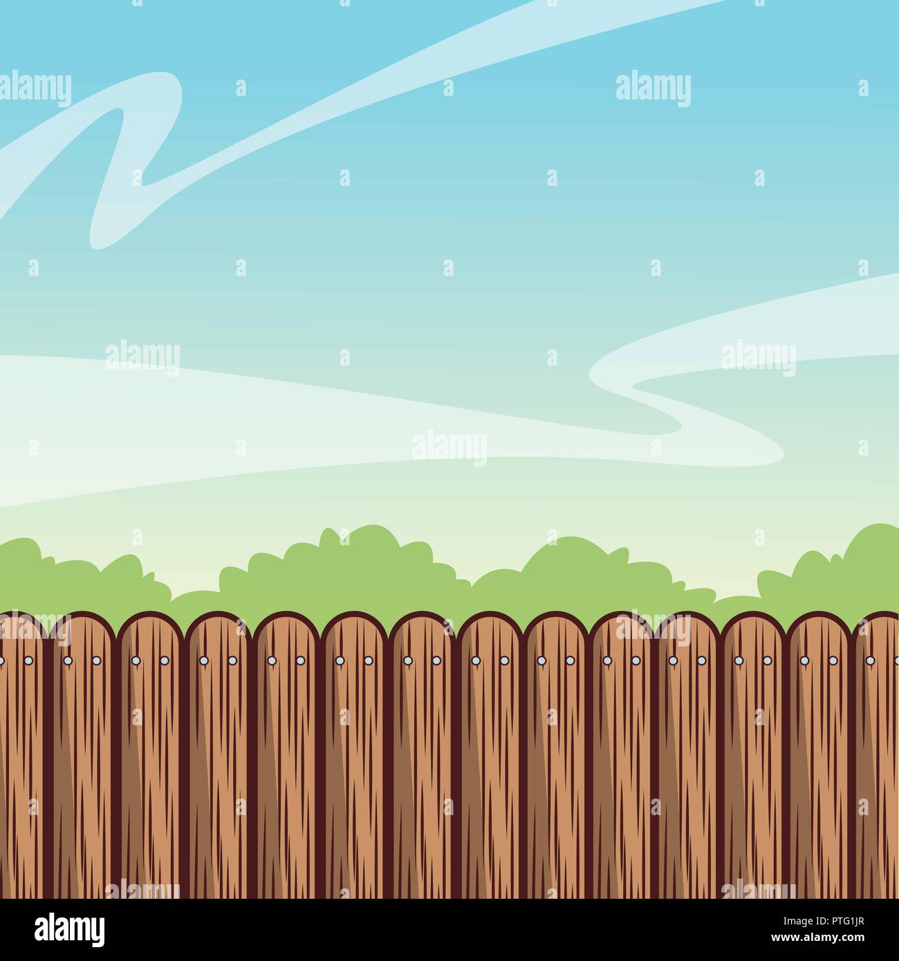 Fenced garden Stock Vector Images - Alamy