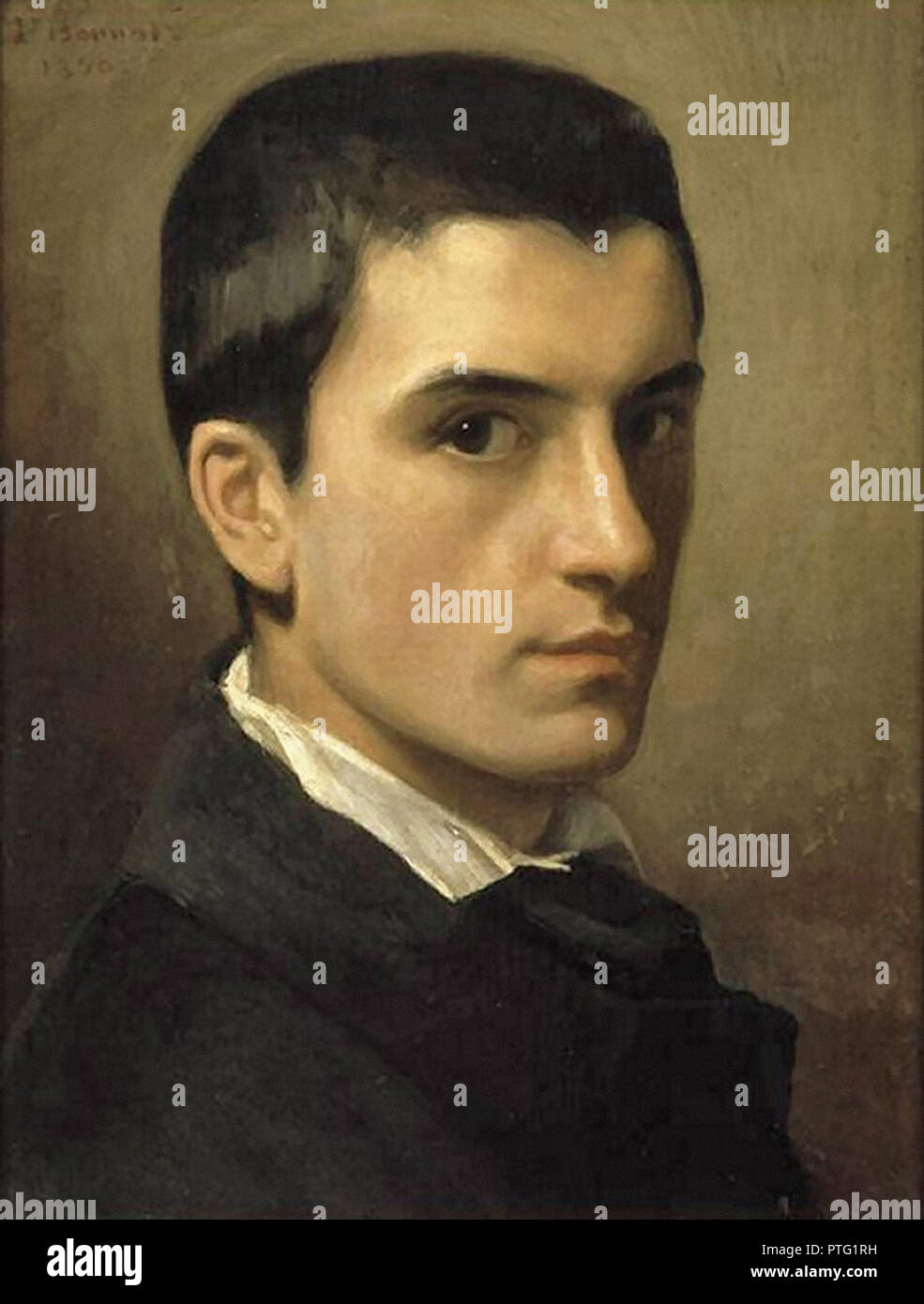 Bonnat Leon Joseph - Self Portrait 1 (at the Age Of 17 Stock Photo - Alamy