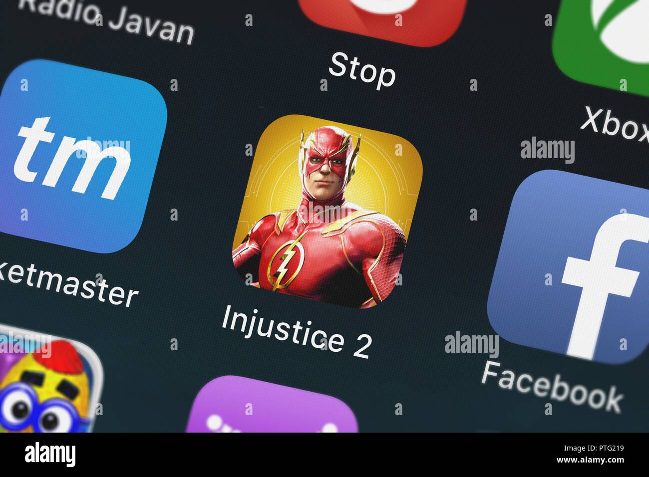 London, United Kingdom - October 09, 2018: Screenshot of the Injustice ...