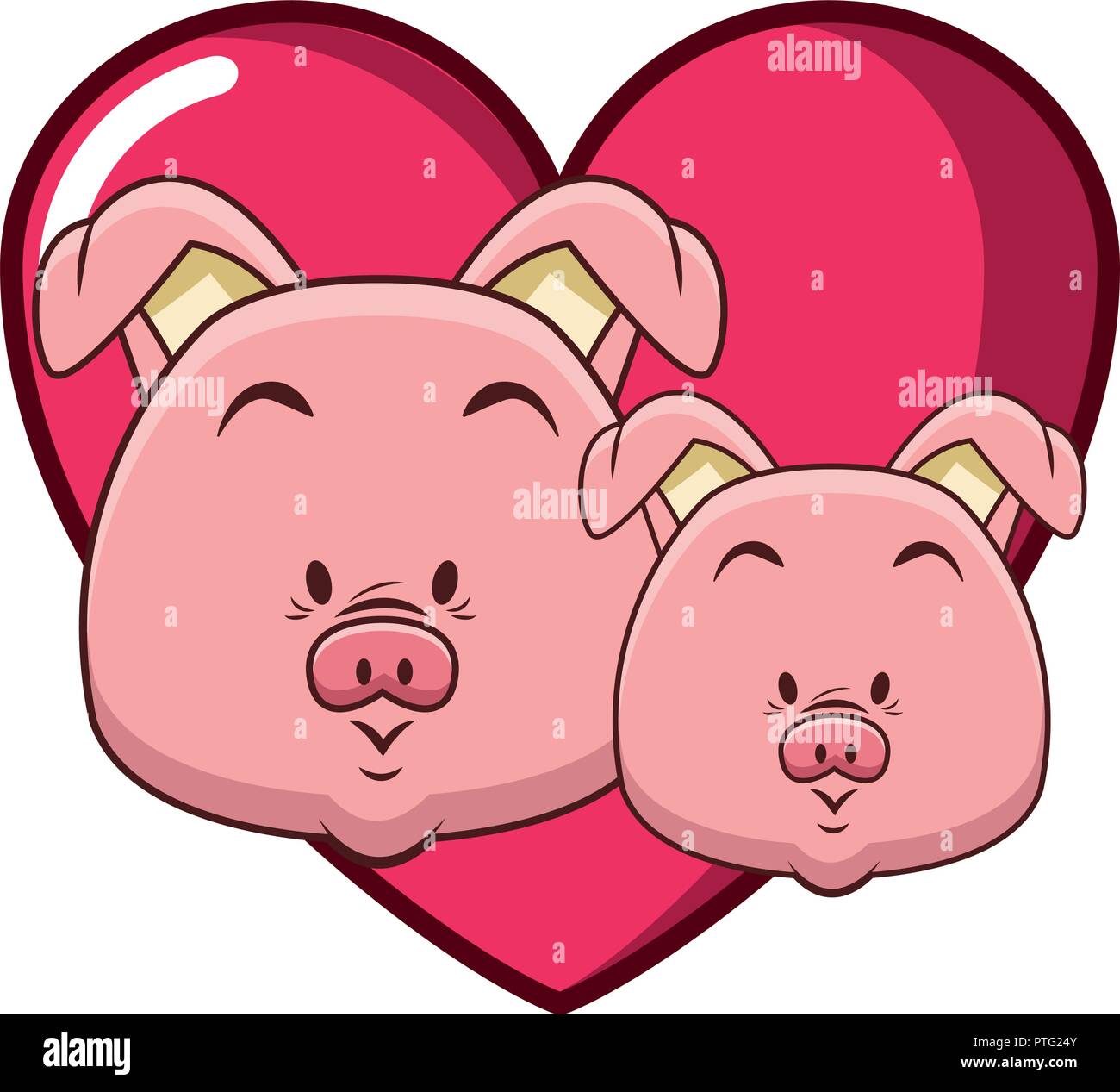 Cute pigs cartoon Stock Vector Image & Art - Alamy