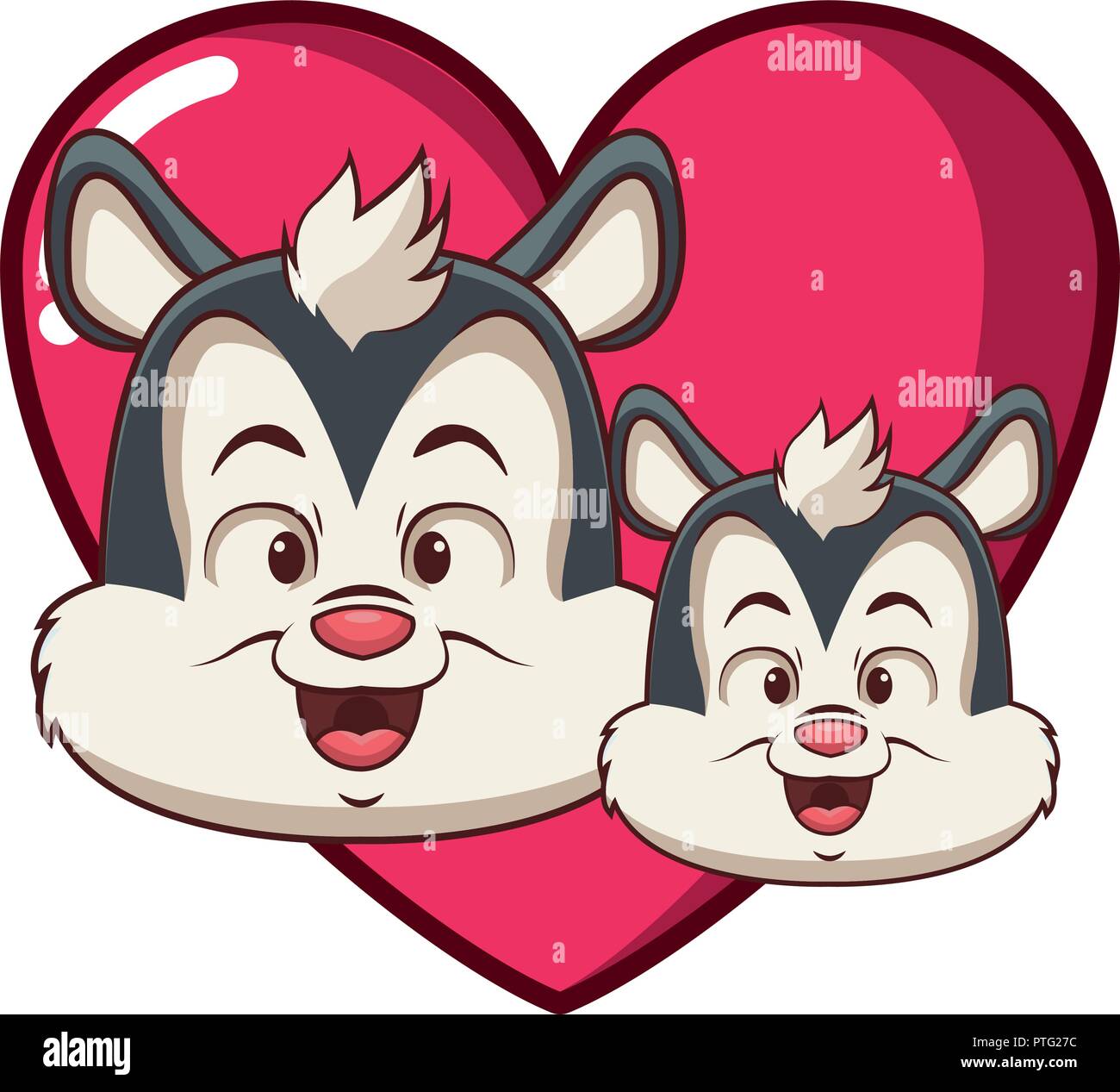 Cute skunks cartoon Stock Vector Image & Art - Alamy