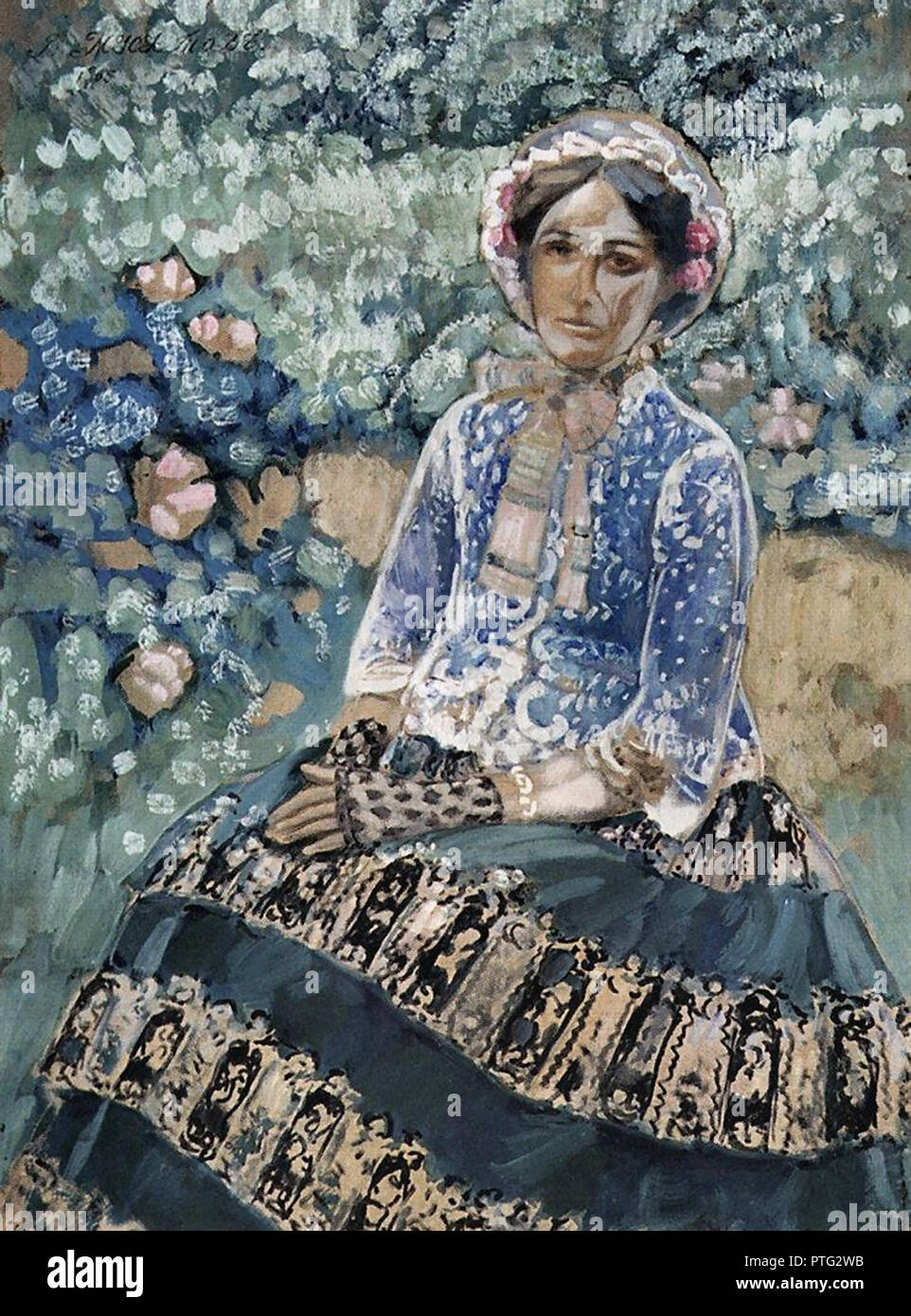 Borisov-Musatov Victor - Woman in Blue Stock Photo - Alamy