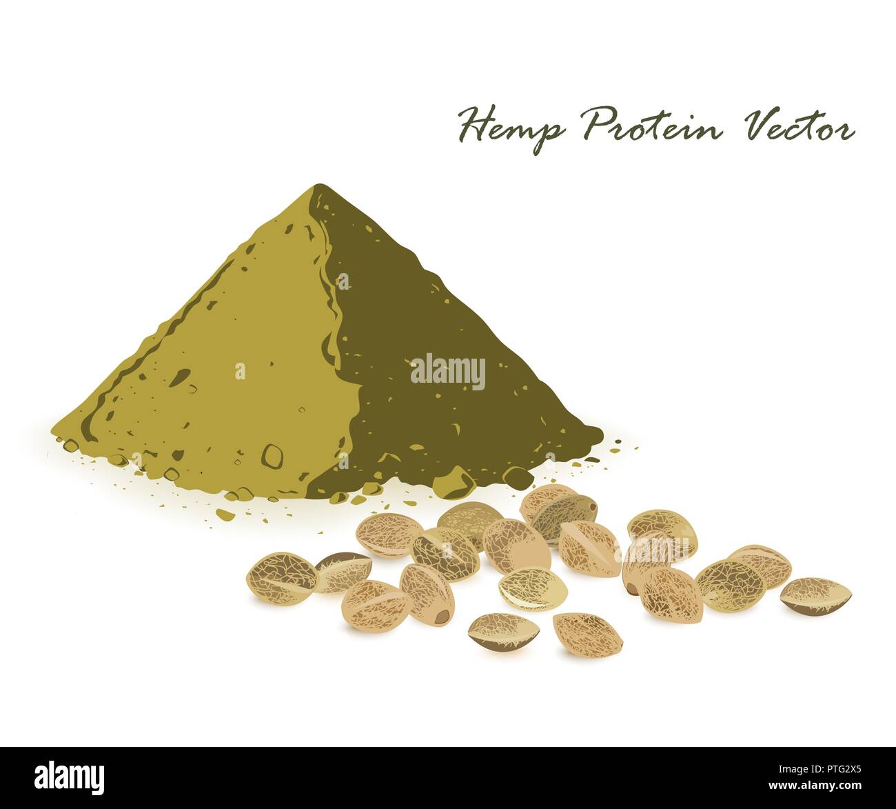 Hemp protein powder Stock Vector Images - Alamy