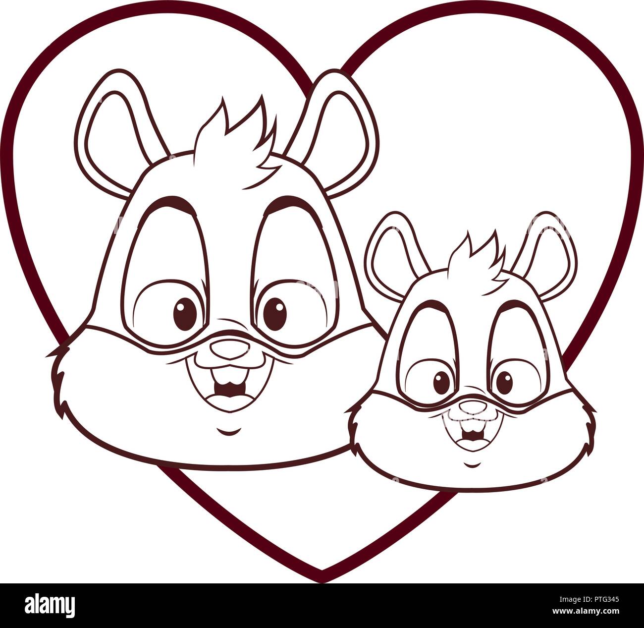 Illustration happy squirrels on Stock Vector Images - Alamy