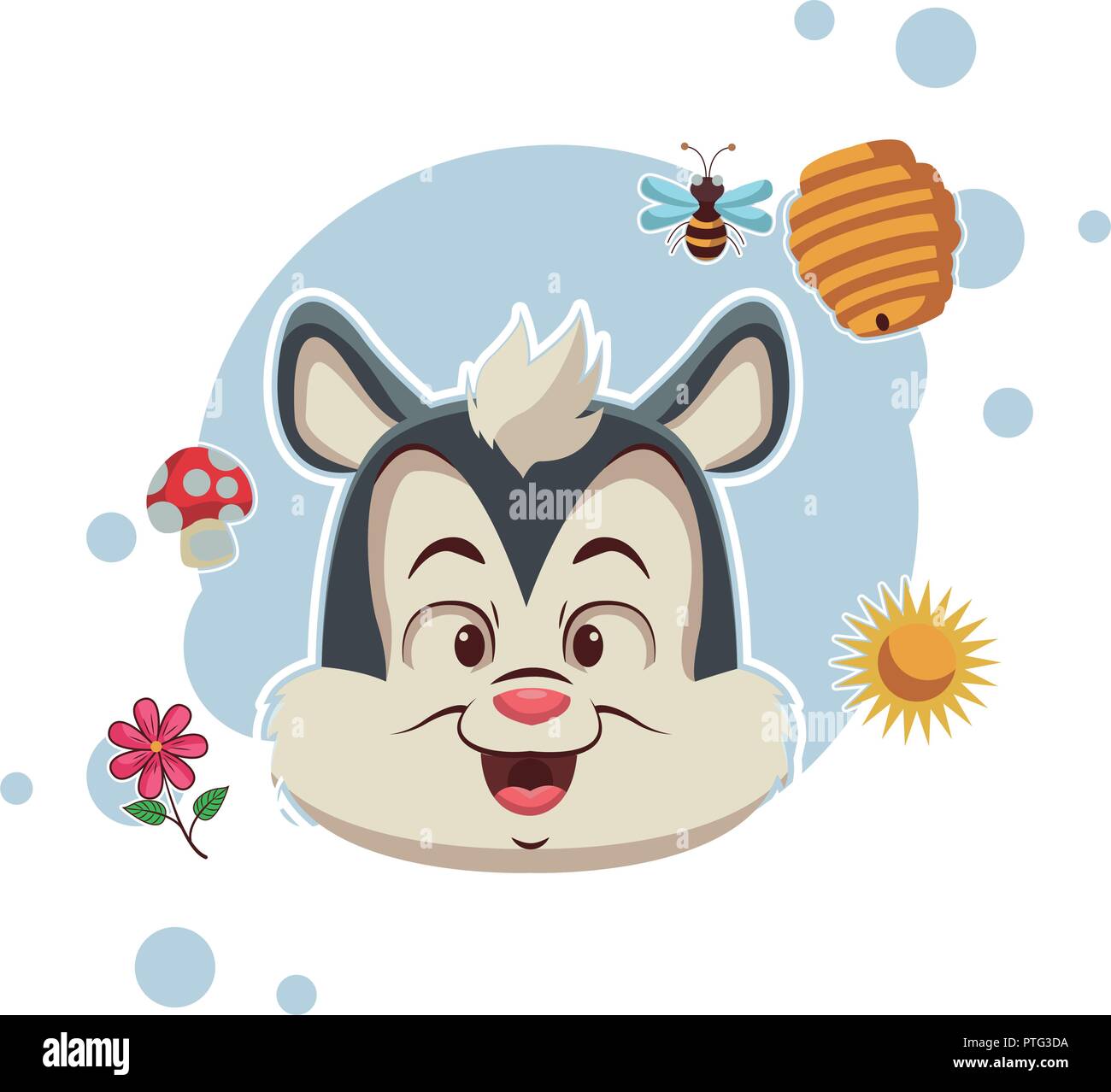 Cute skunk cartoon Stock Vector Image & Art - Alamy
