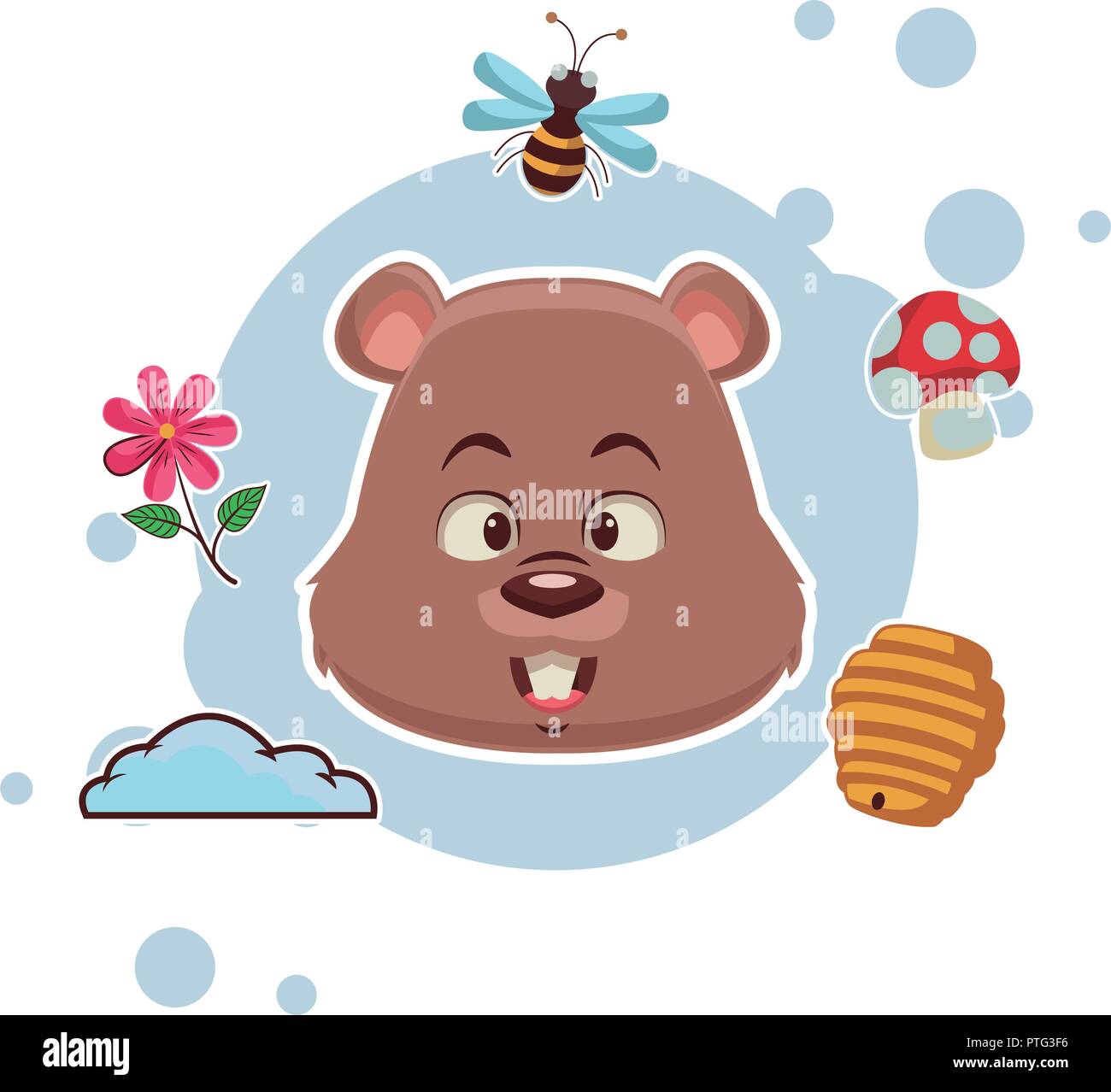 Cute beaver cartoon Stock Vector Image & Art - Alamy