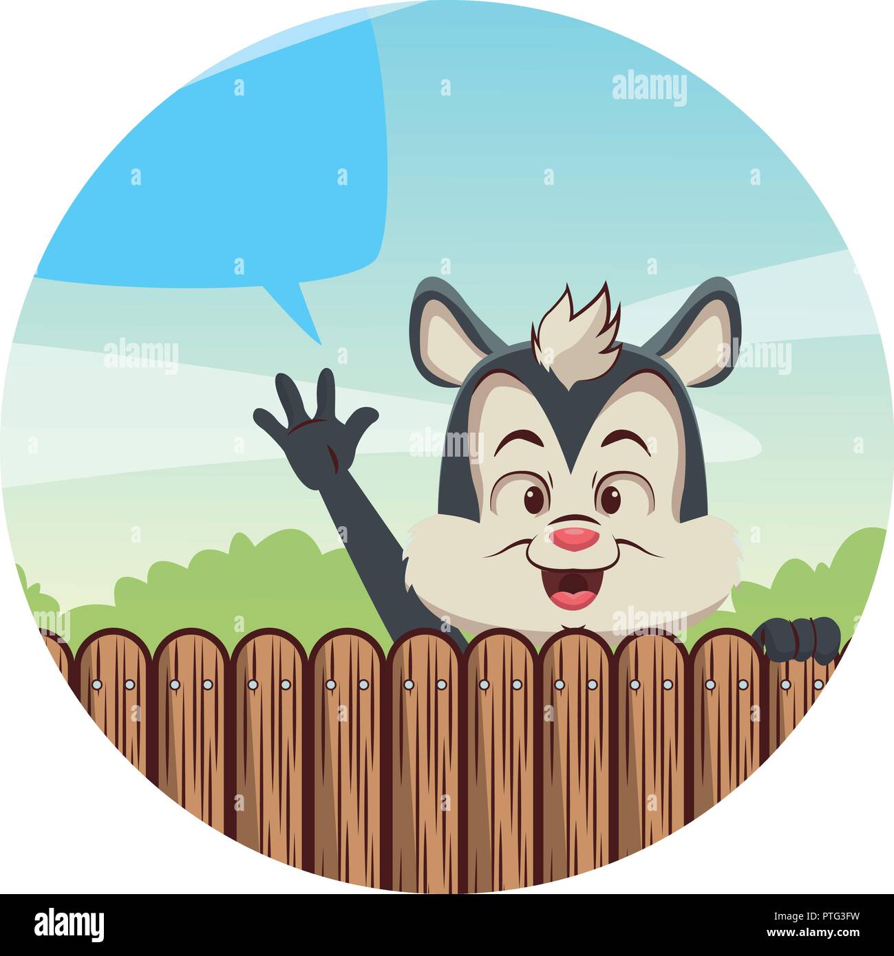 Cute skunk cartoon Stock Vector Image & Art - Alamy