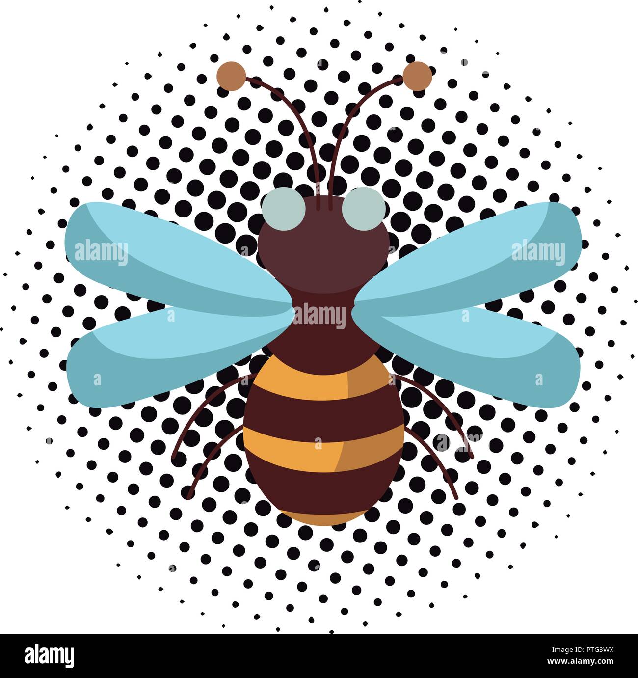 Bee pop art cartoon Stock Vector Image & Art - Alamy