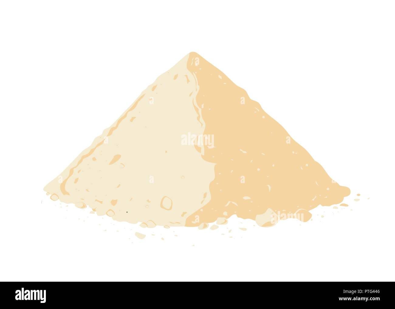Heap of protein powder on white background. Vector illustration Stock ...