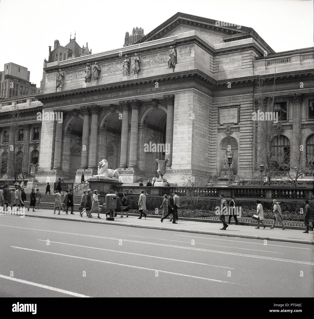 1960s, historical, exterior view the imposing structure of the New York ...