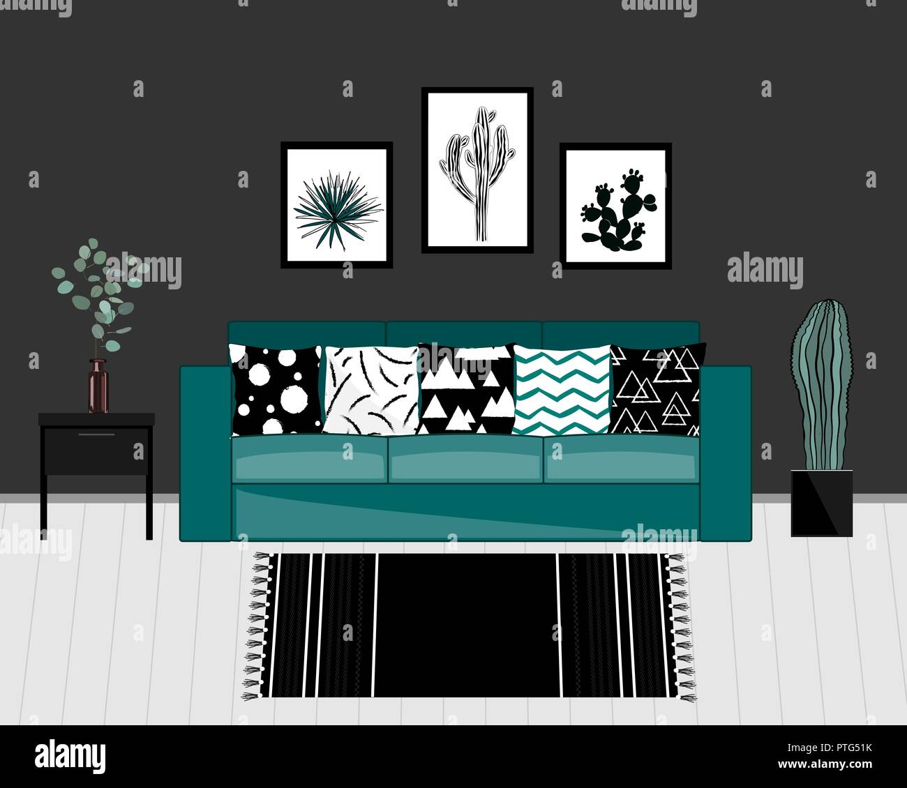 Livingroom vector vectors Stock Vector Images - Alamy