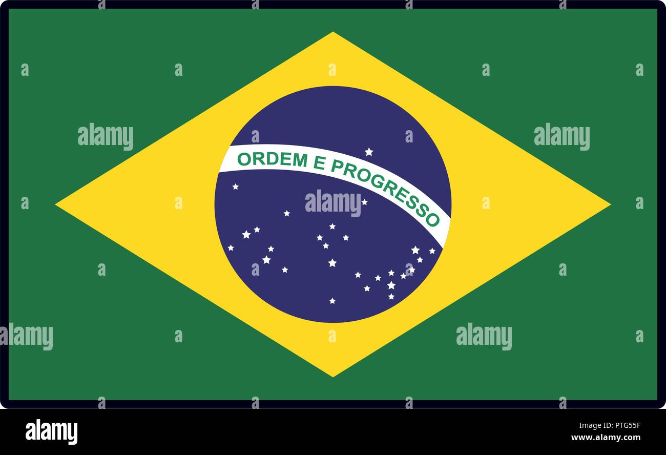 Brazil flag emblem Stock Vector Image & Art - Alamy