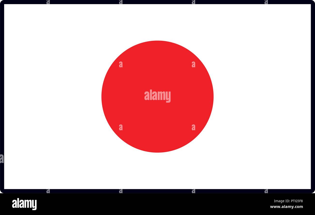 Japan flag emblem Stock Vector Image & Art - Alamy