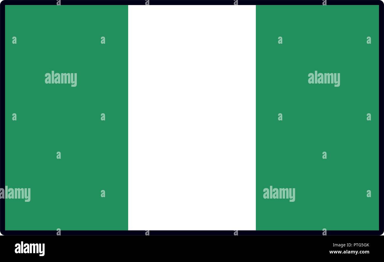 Nigeria flag emblem Stock Vector Image & Art - Alamy