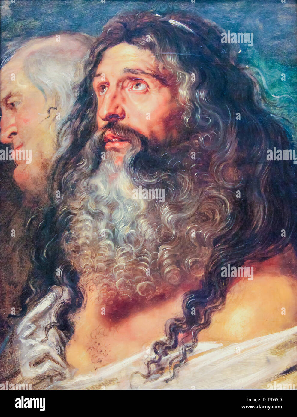 Study of Two Heads by Peter Paul Rubens, painting created in the 17th ...