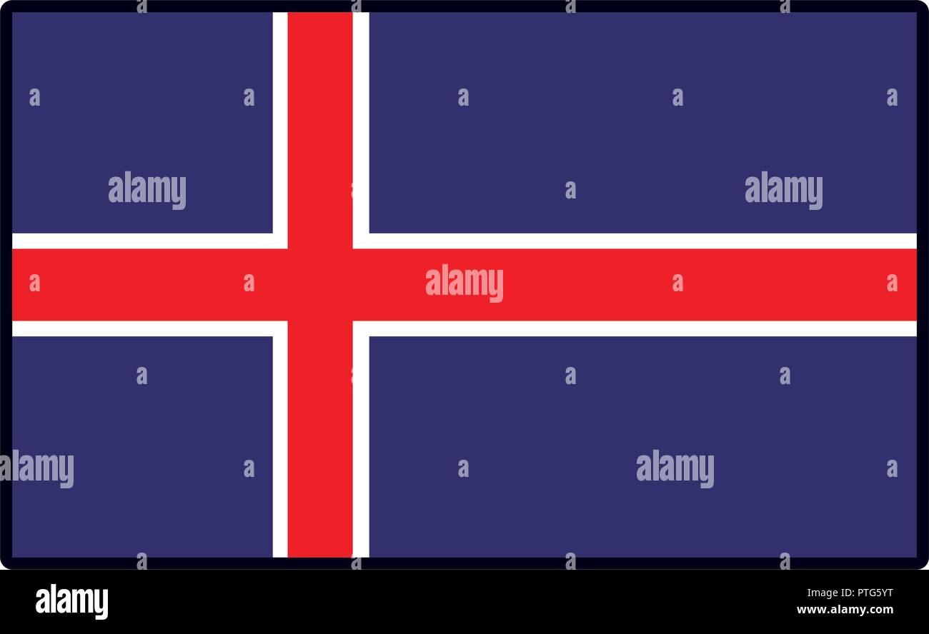 Iceland flag emblem Stock Vector Image & Art - Alamy
