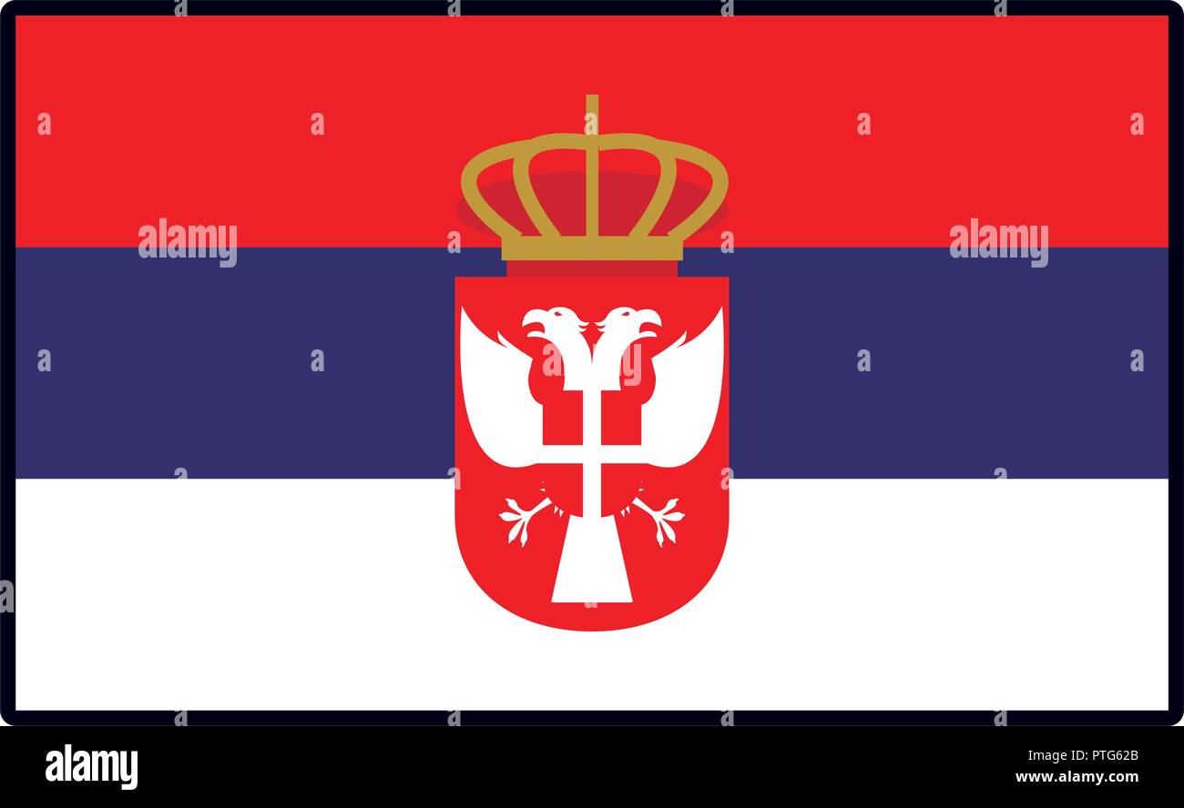 Serbia flag emblem Stock Vector Image & Art - Alamy