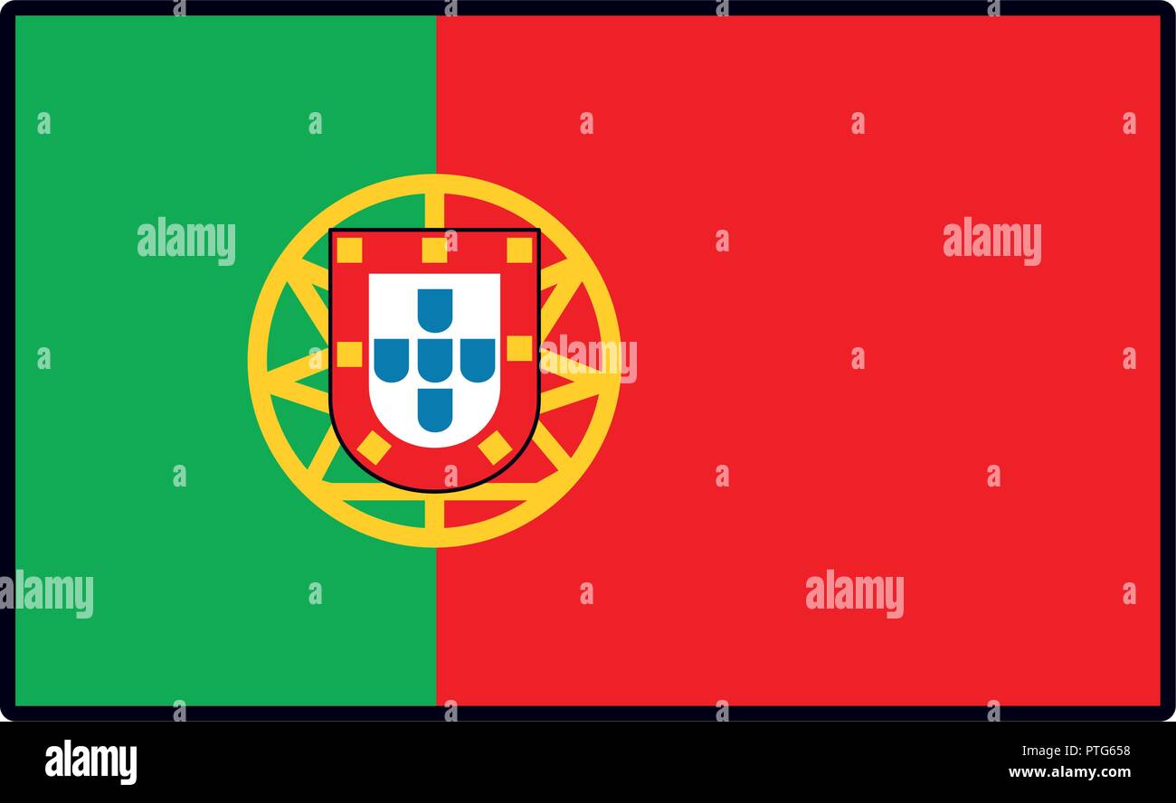 Portugal flag emblem Stock Vector Image & Art - Alamy