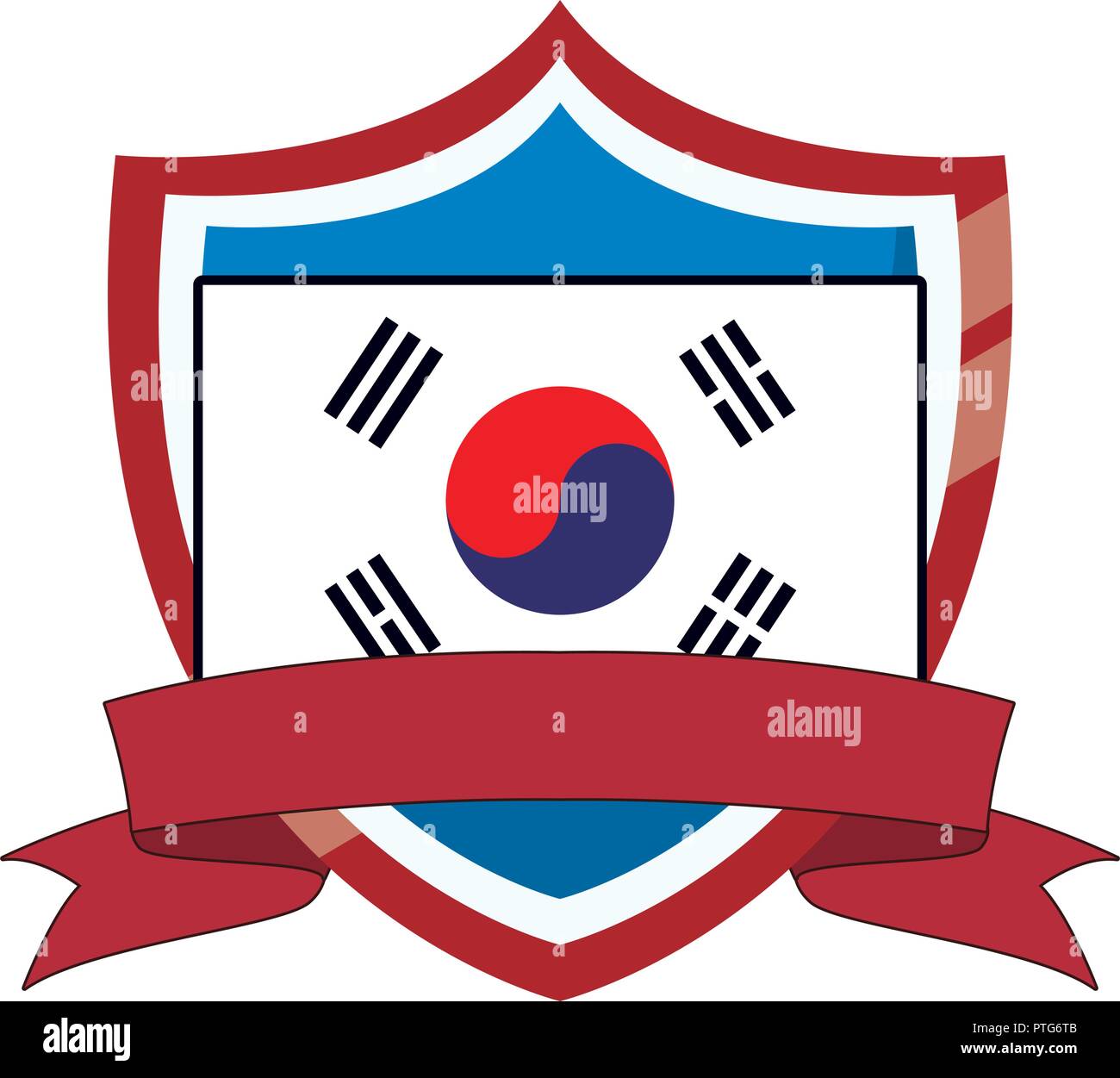 South korea flag emblem Stock Vector Image & Art - Alamy
