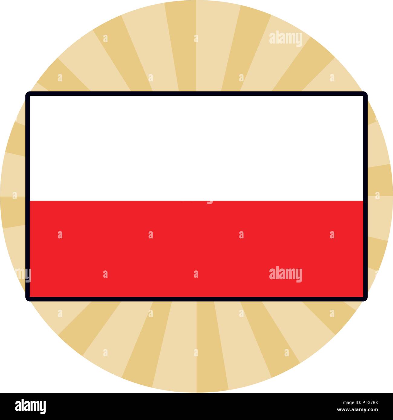 Poland flag emblem Stock Vector Image & Art - Alamy