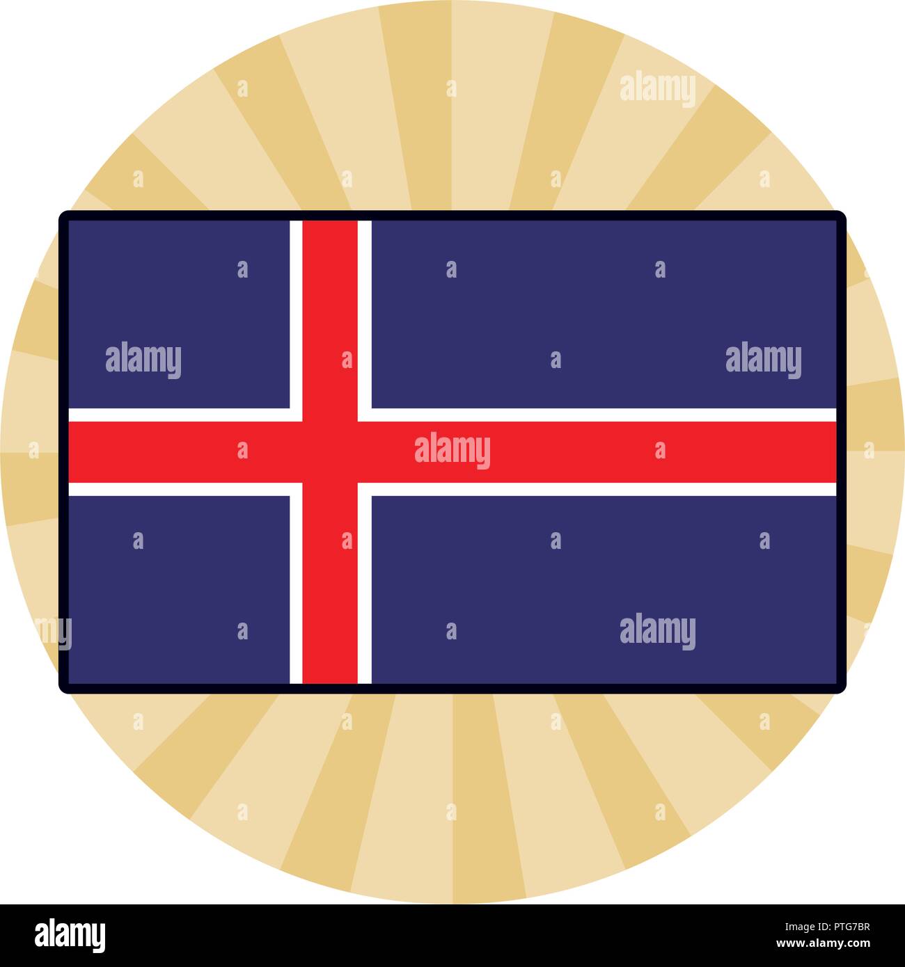 Iceland flag emblem Stock Vector Image & Art - Alamy