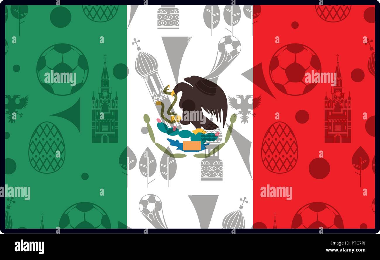 Mexico flag emblem soccer Stock Vector Image & Art - Alamy