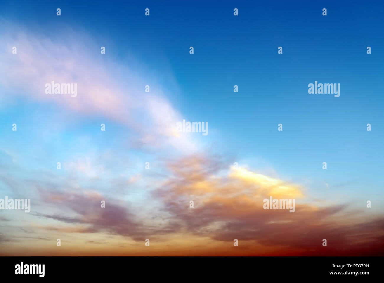 Sunset / sunrise with clouds, light rays and other atmospheric effect ...