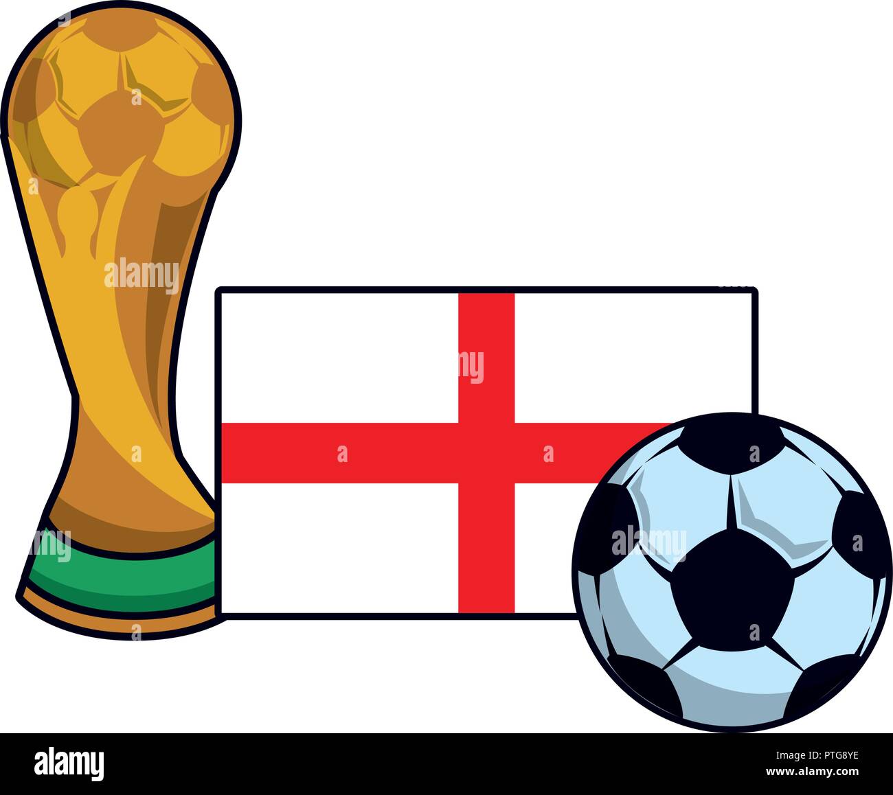 Soccer ball flag british Stock Vector Images - Alamy