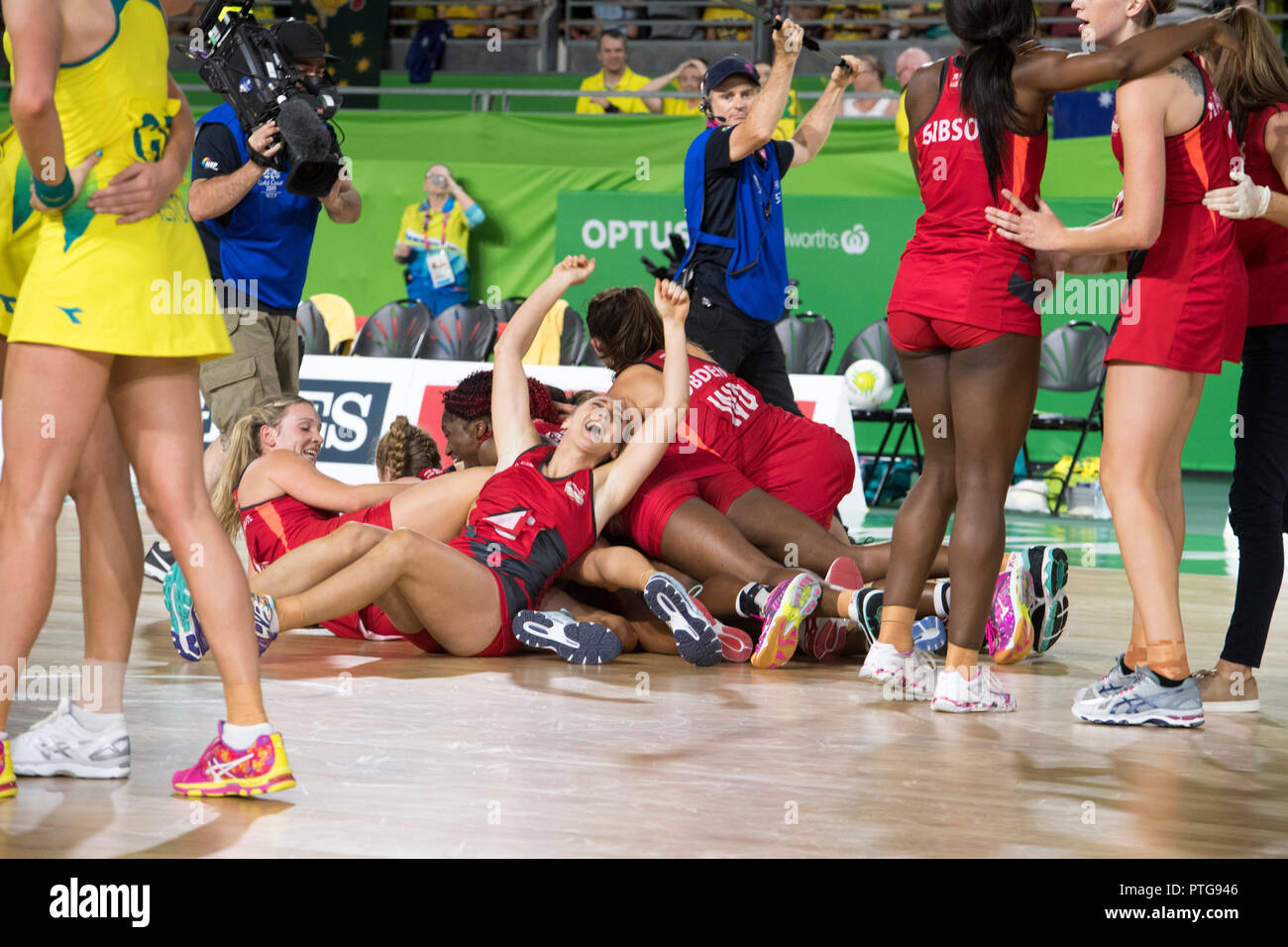 GC2018 ENGLAND WIN THE NETBALL GOLD TODAY. PICTURE JEREMY SELWYN 15/04 ...
