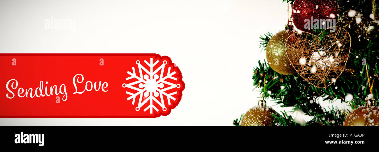 Composite image of banner sending love Stock Photo - Alamy