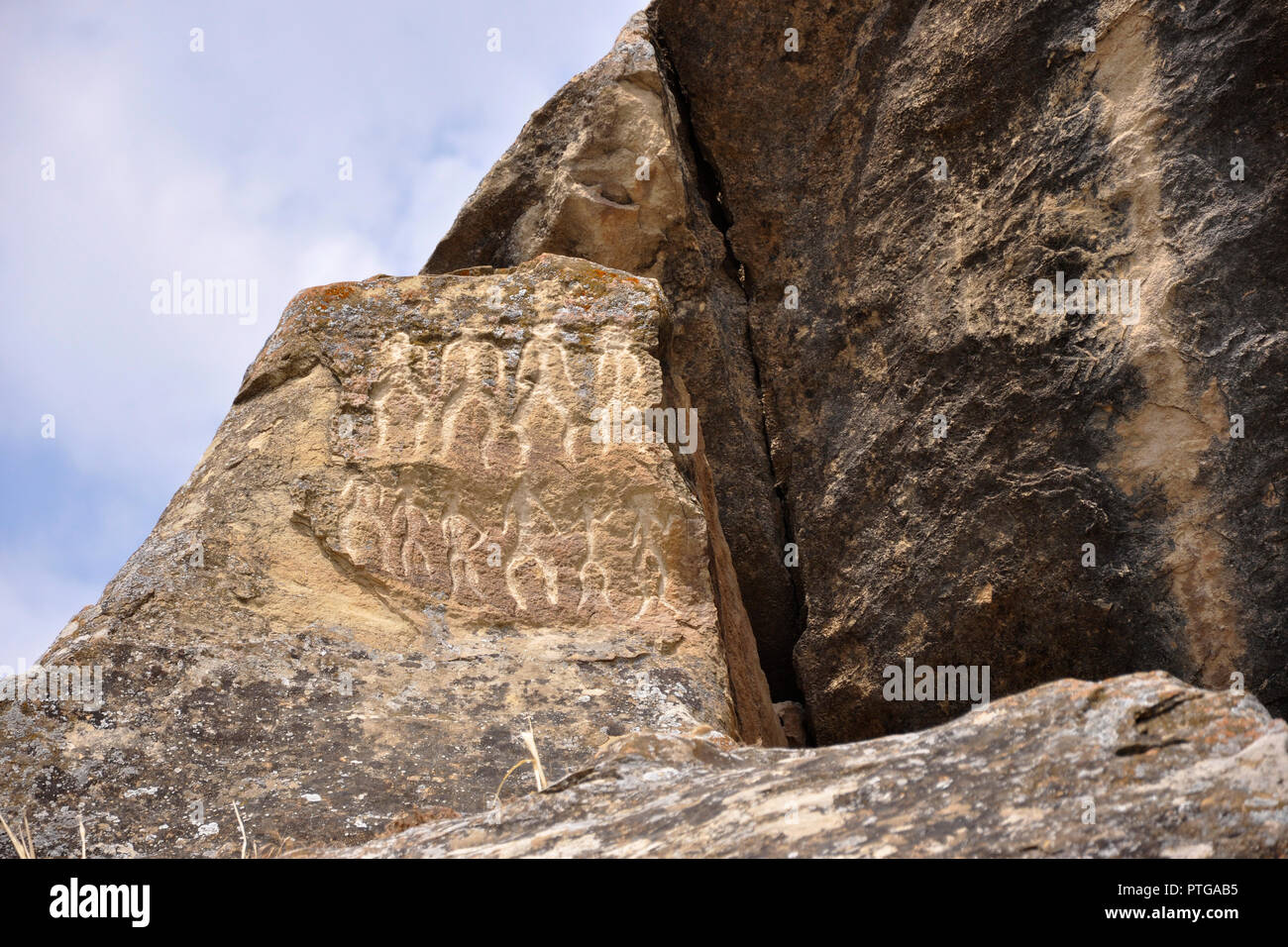 Azerbaijan, Gobustan, Stone Age petroglyphes Stock Photo - Alamy