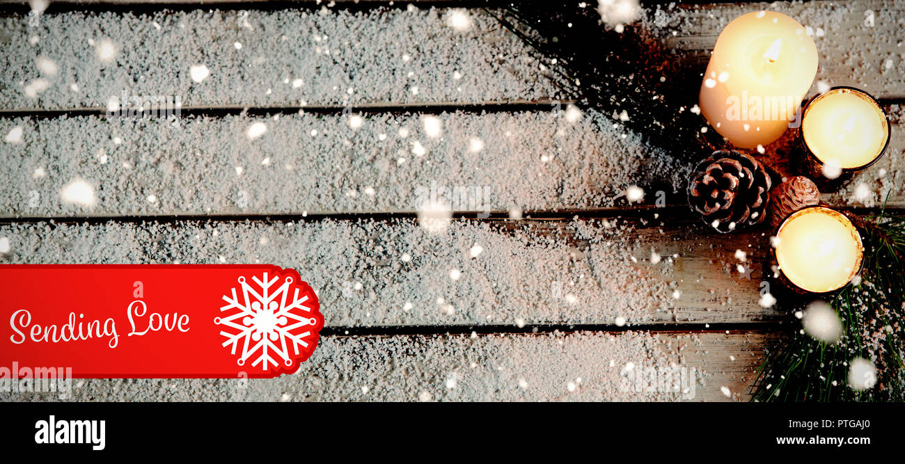 Composite image of banner sending love Stock Photo - Alamy