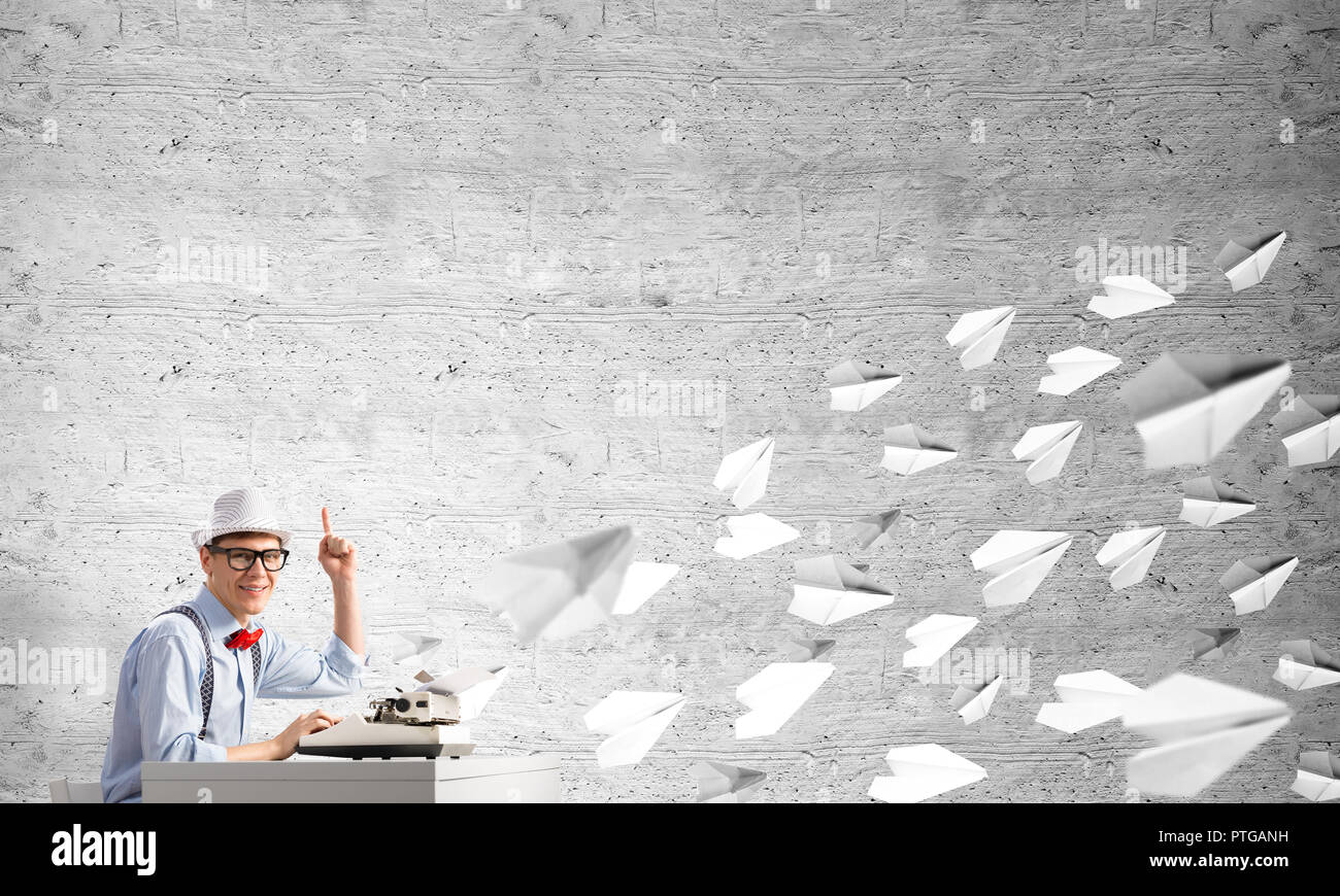 Creative inspiration of young writer Stock Photo - Alamy