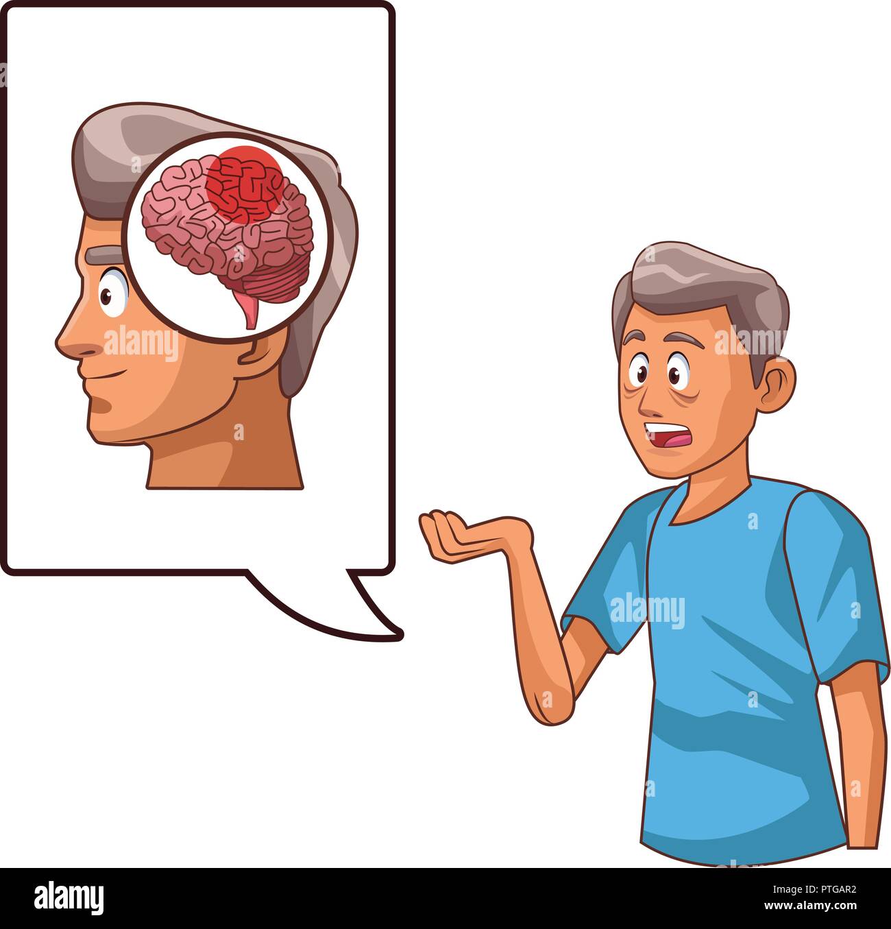 Alzheimer old man disease Stock Vector Image & Art - Alamy