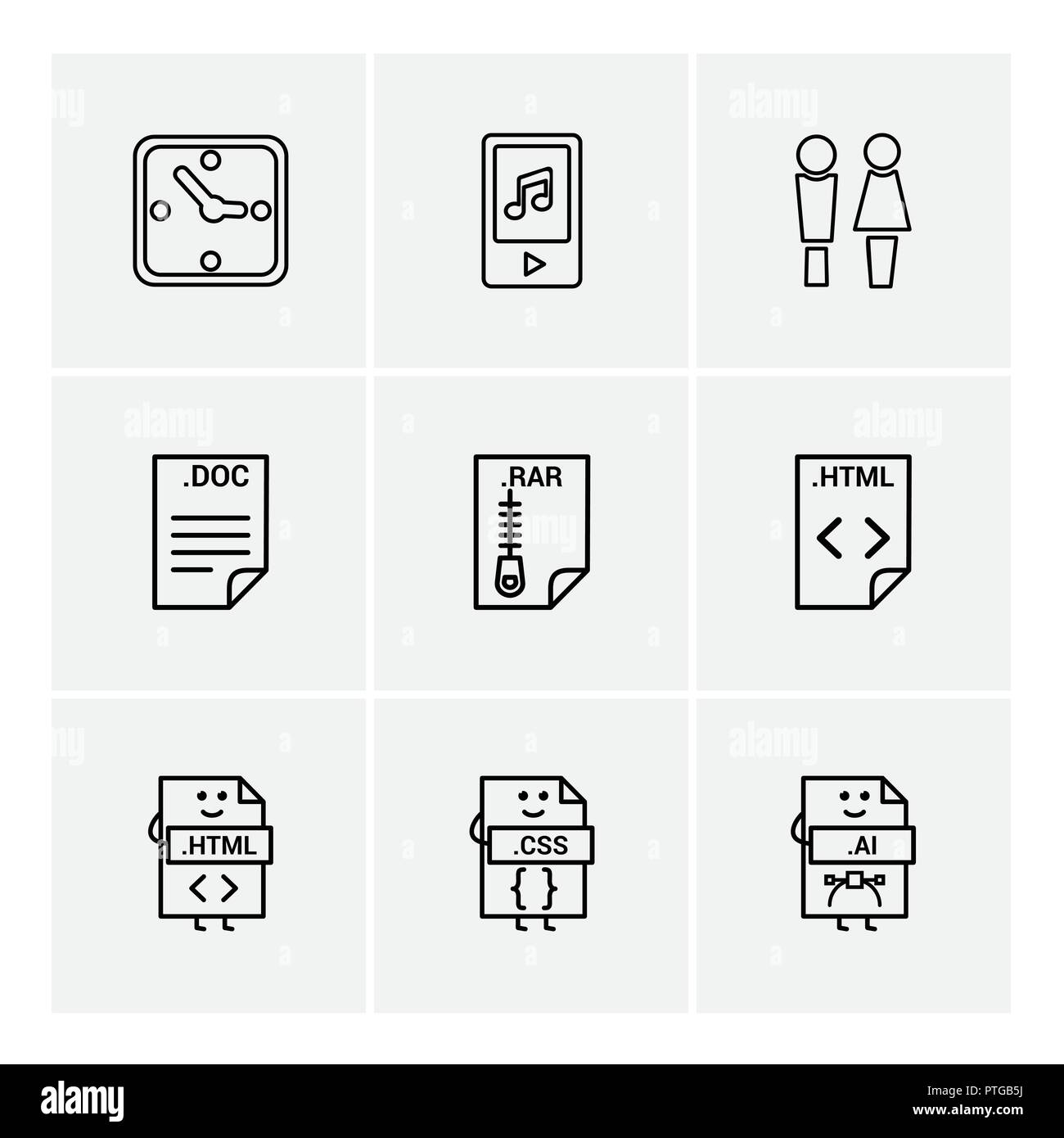 Clock , mp4 , male female , doc , rar , compressed file , html , code ...