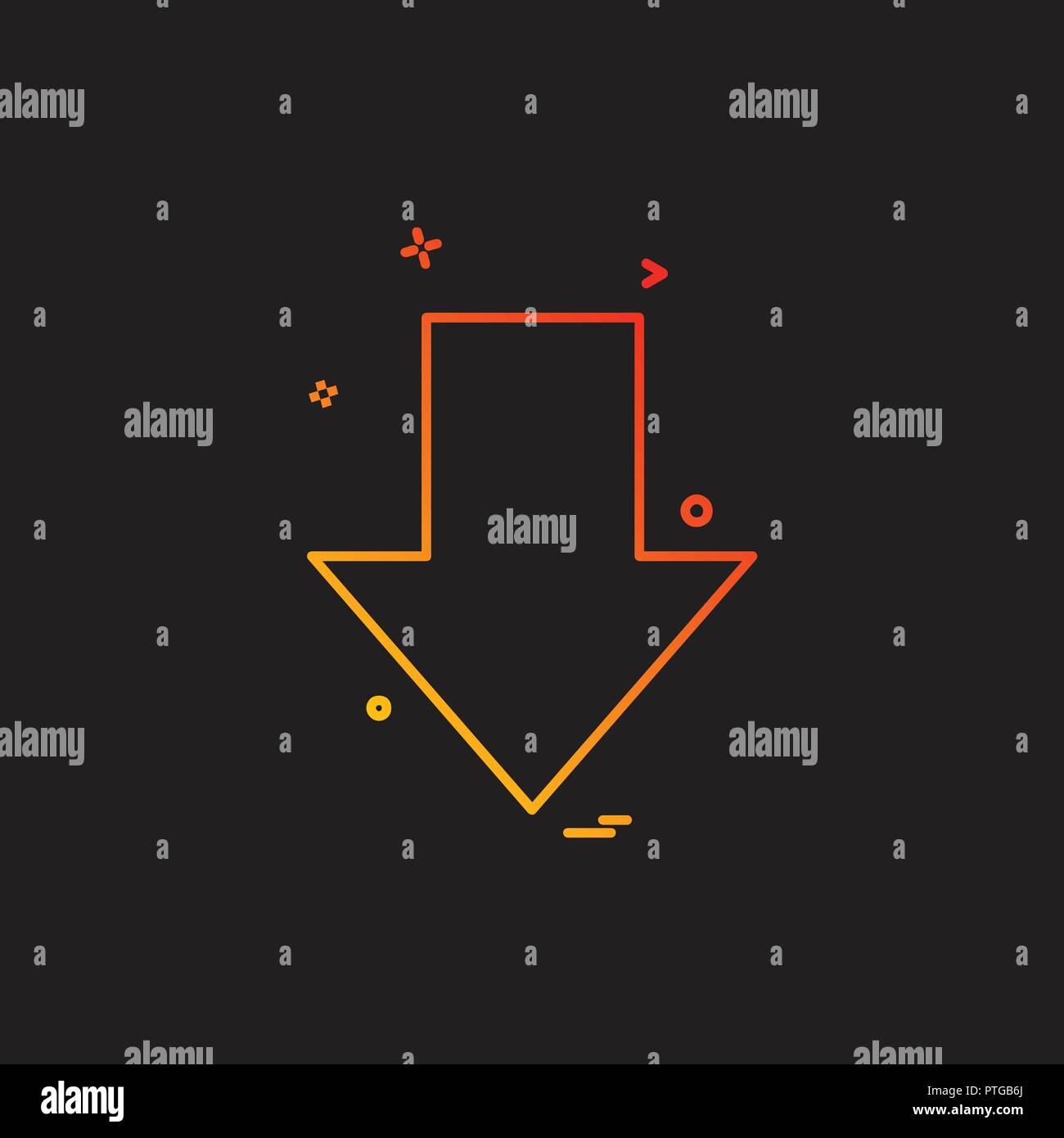 Down arrow icon design vector Stock Vector Image & Art - Alamy