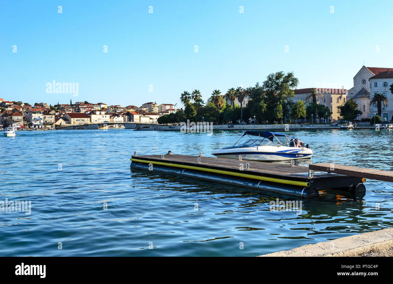 Port of Trogir with boats and ships, Croatia Stock Photo - Alamy