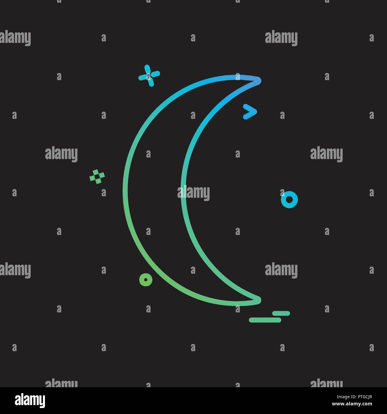 Crescent icon design vector Stock Vector Image & Art - Alamy