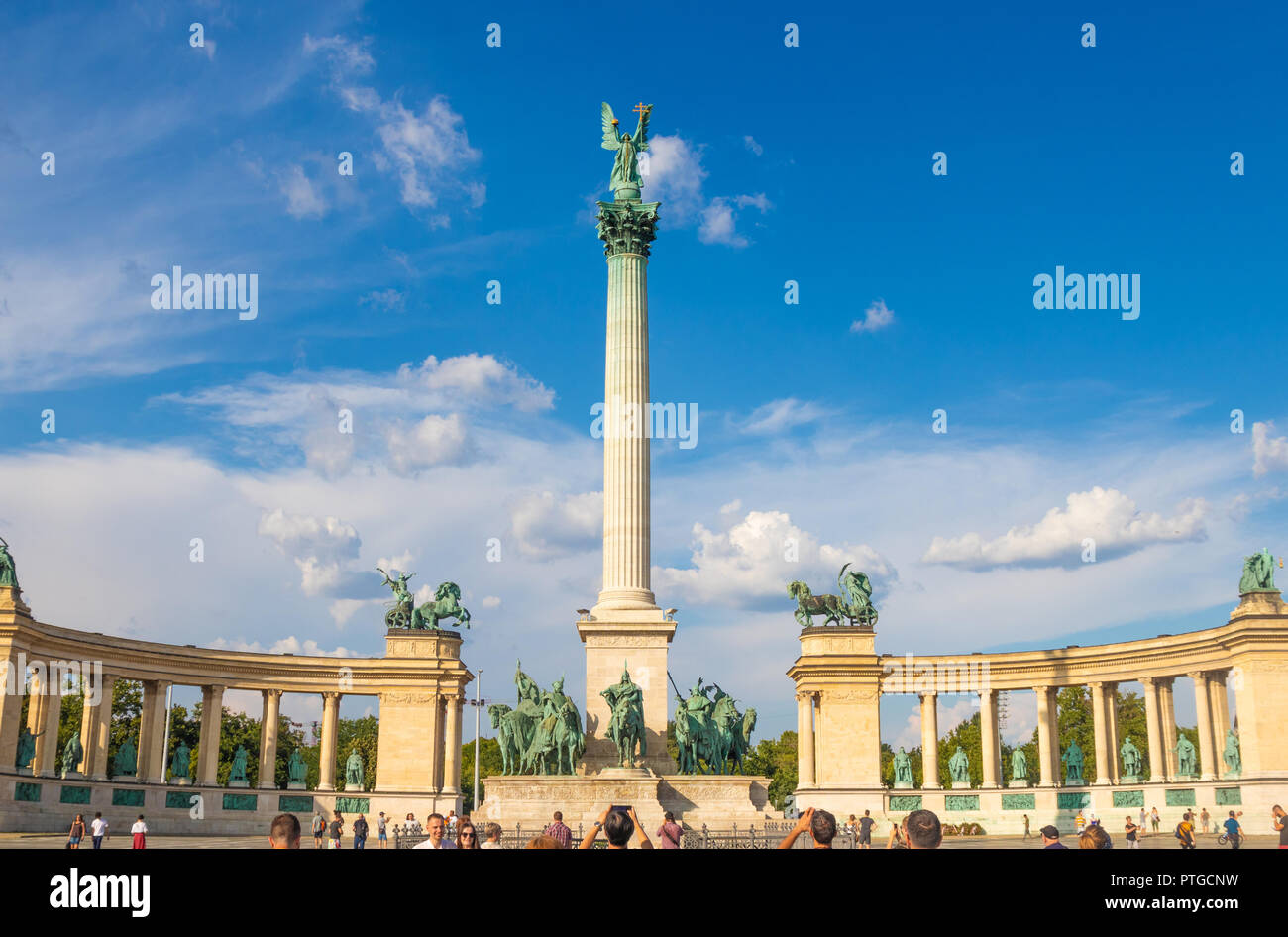 Millennium Monument, Heroes Square, Budapest, Hungary Stock Photo - Alamy