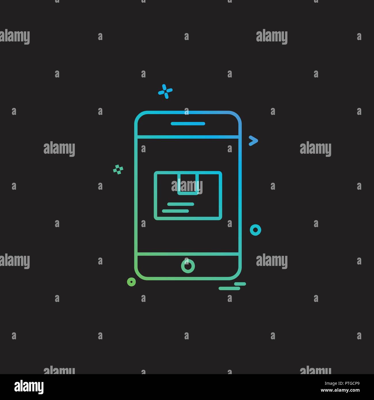 Mobile icon design vector Stock Vector Image & Art - Alamy