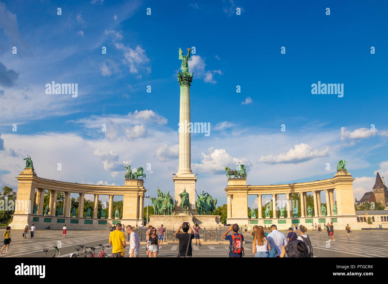 Millennium Monument, Heroes Square, Budapest, Hungary Stock Photo - Alamy