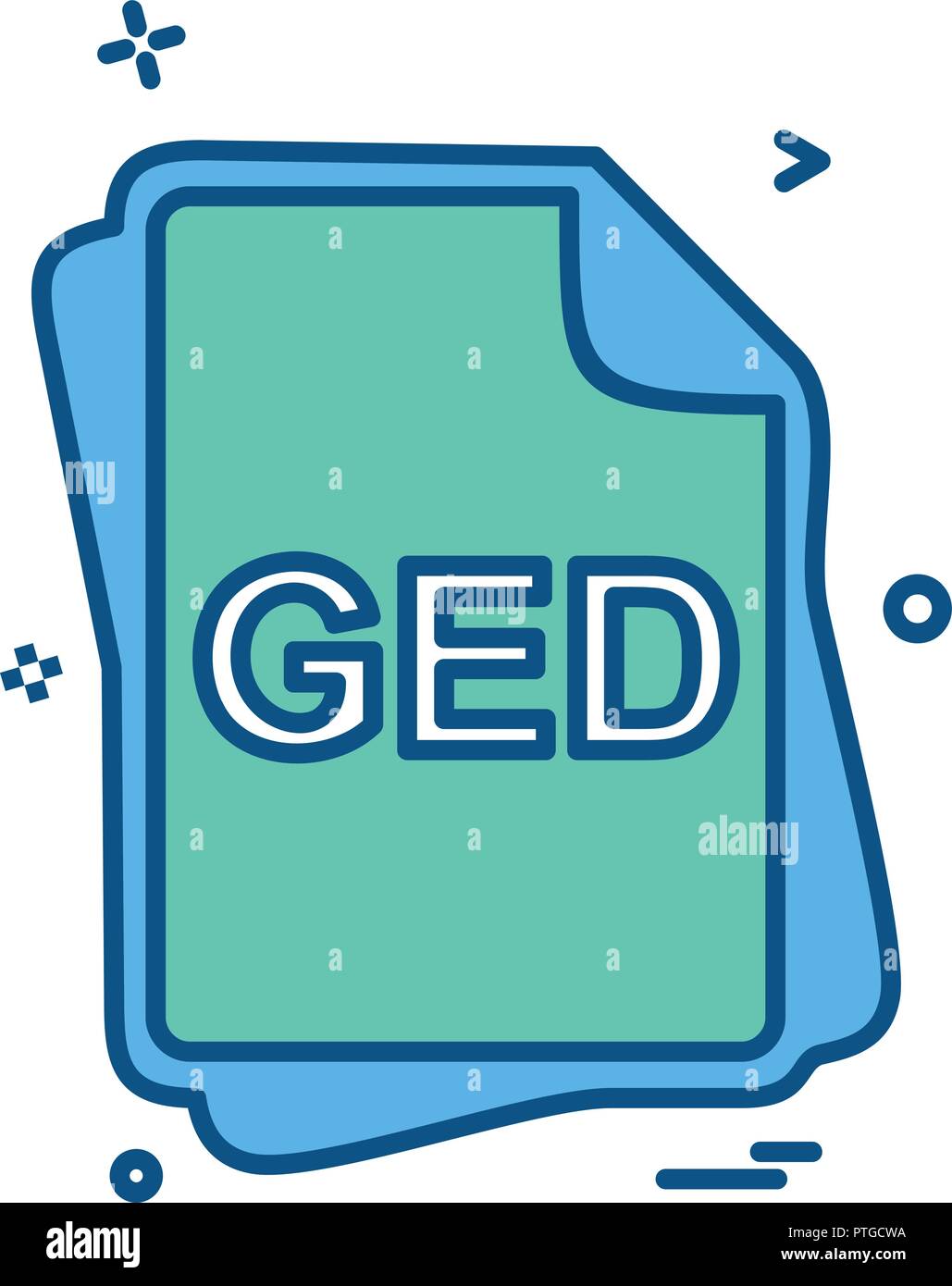 GED file type icon design vector Stock Vector Image & Art - Alamy