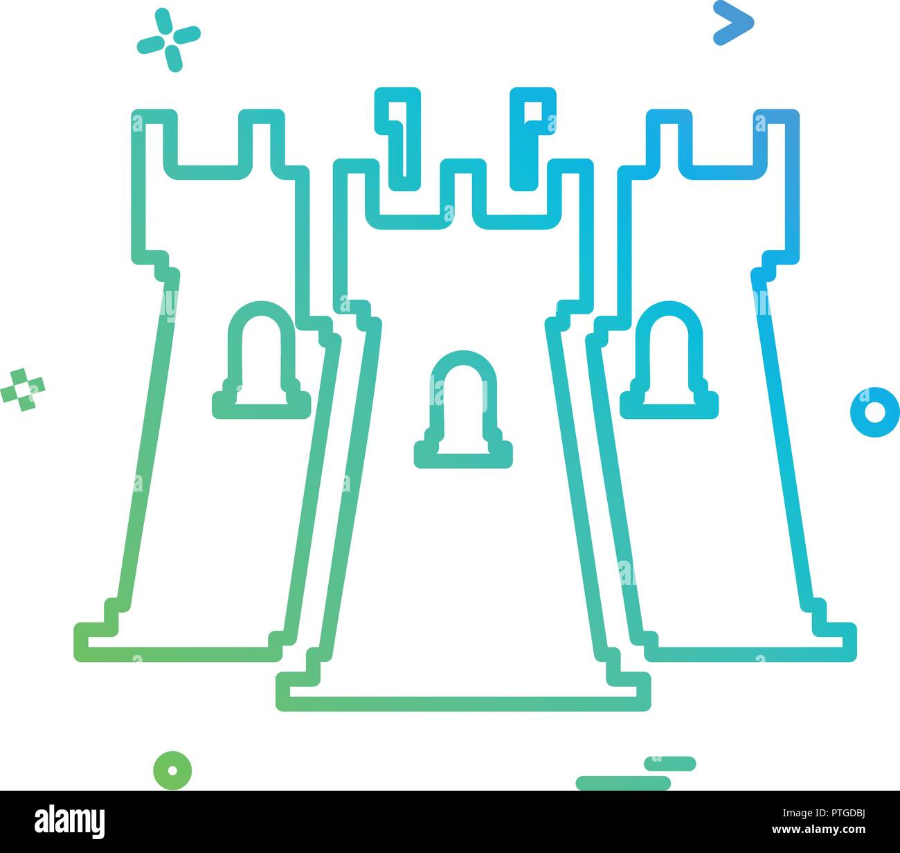 Fort icon design vector Stock Vector Image & Art - Alamy