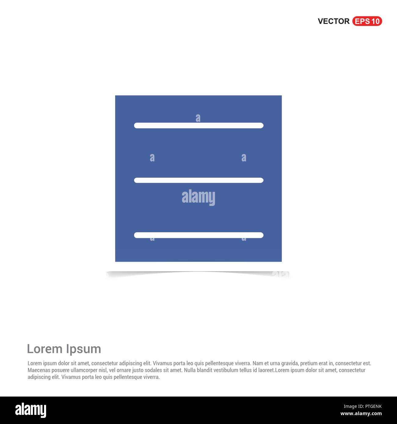 Align text icon - Blue photo Frame Stock Vector Image & Art - Alamy