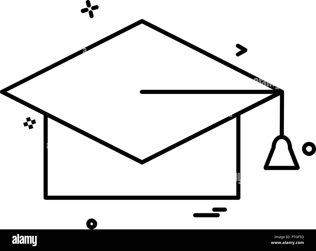 Convocation cap icon design vector Stock Vector Image & Art - Alamy