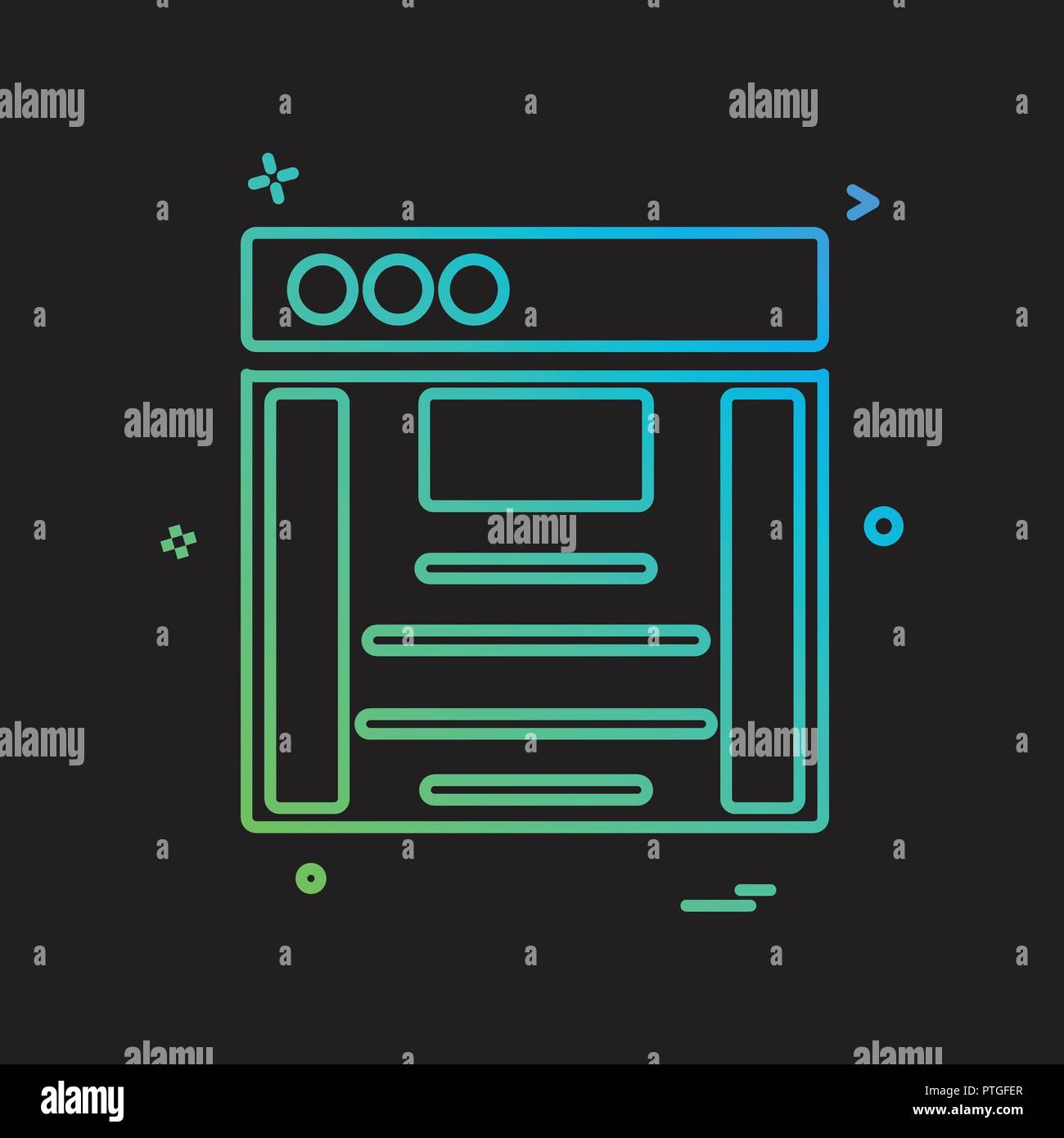 Web layouts icon design vector Stock Vector Image & Art - Alamy