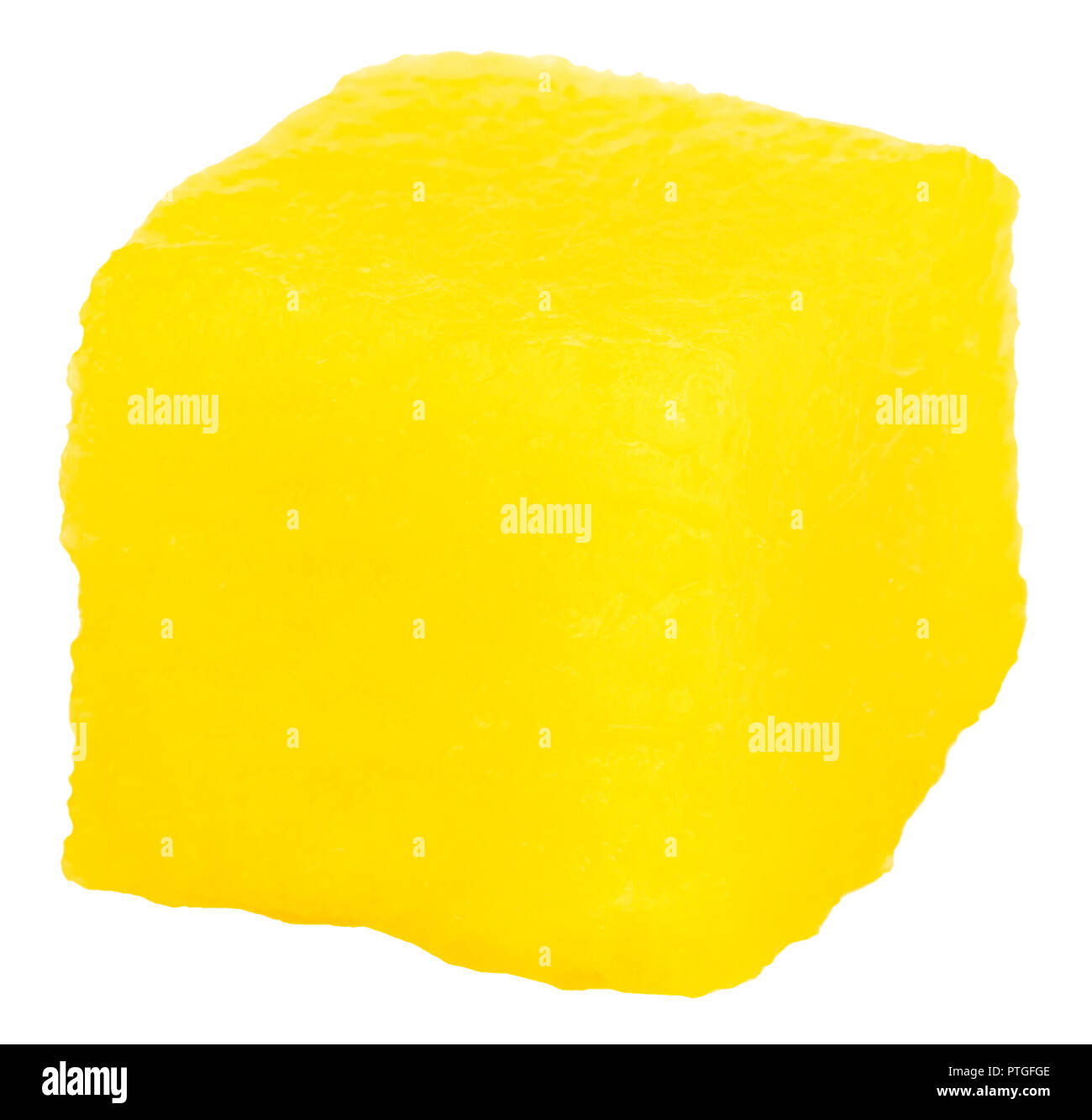 mango cube slice isolated on the white background Stock Photo - Alamy
