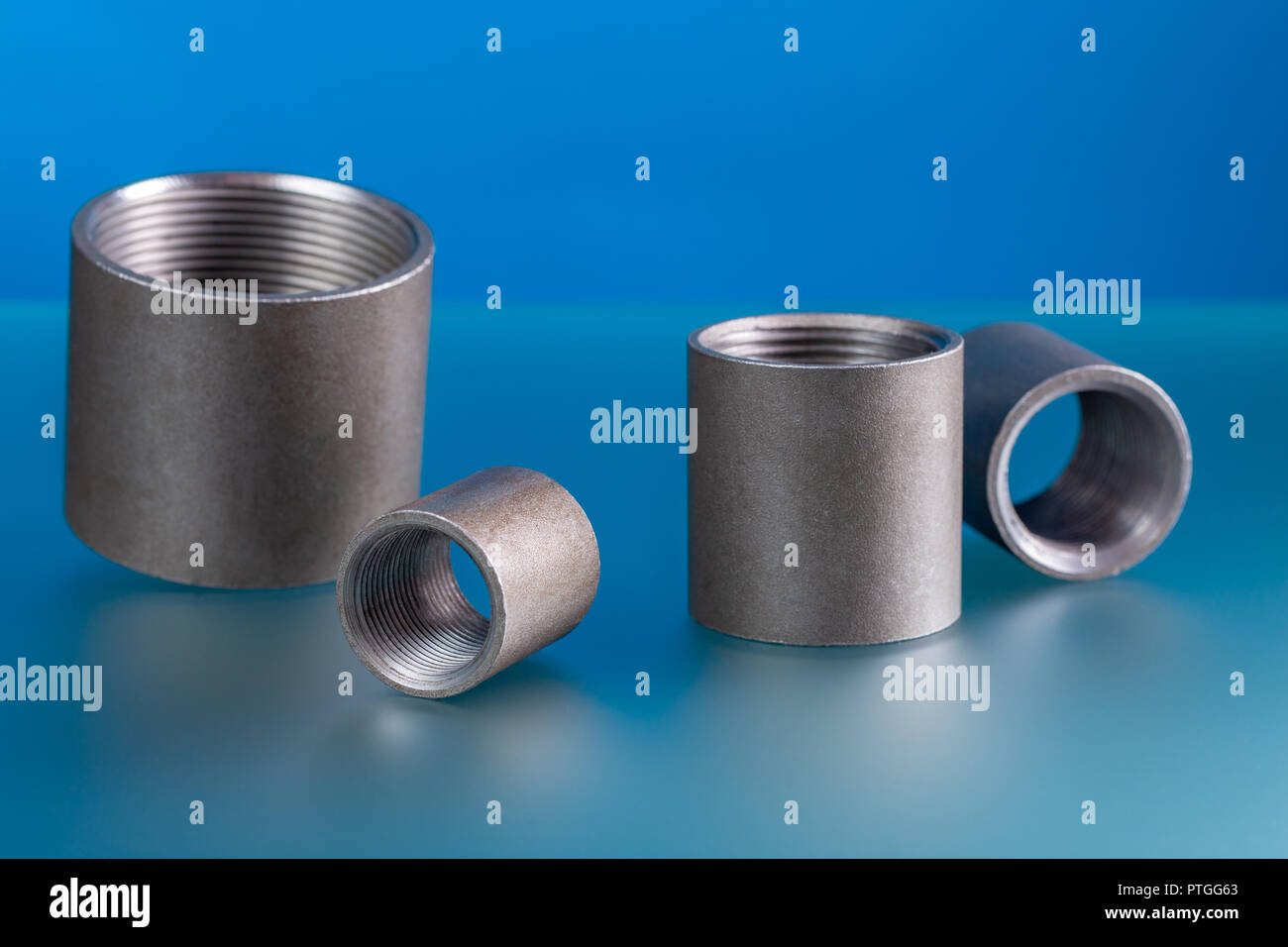Full equal socket, set of steel welding fittings Stock Photo - Alamy