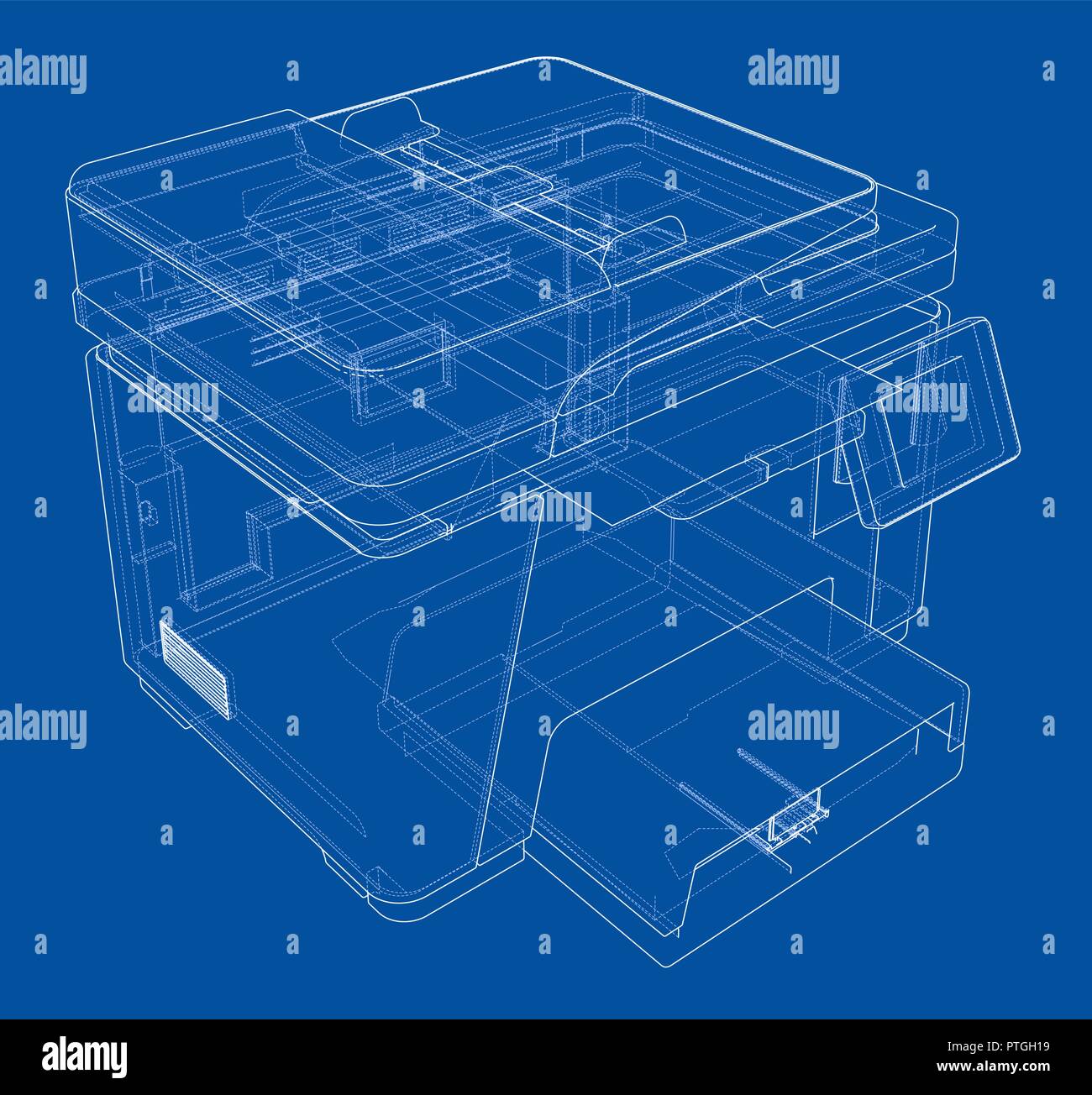 Printer concept. Vector Stock Vector Image & Art - Alamy