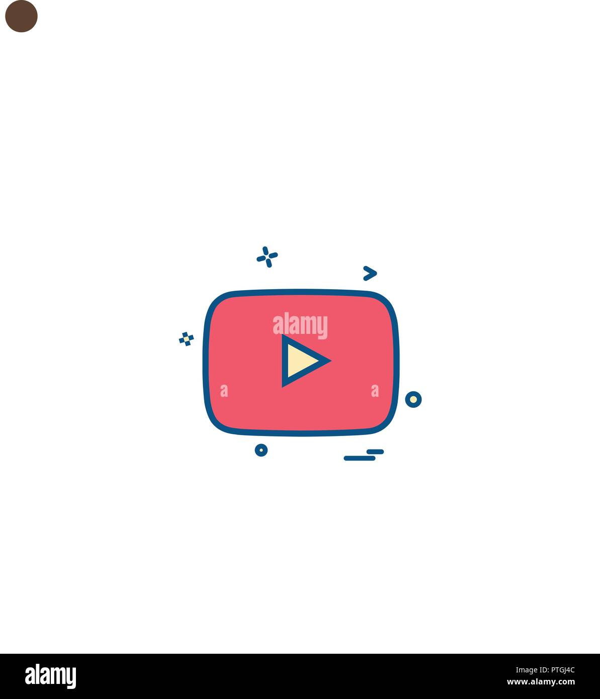 Youtube icon design vector Stock Vector Image & Art - Alamy